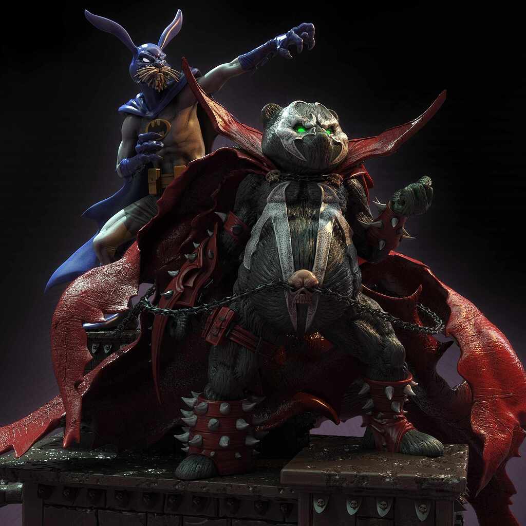 Fan Art Do you Pooh! Spawn & Batman! - ZBrushCentral