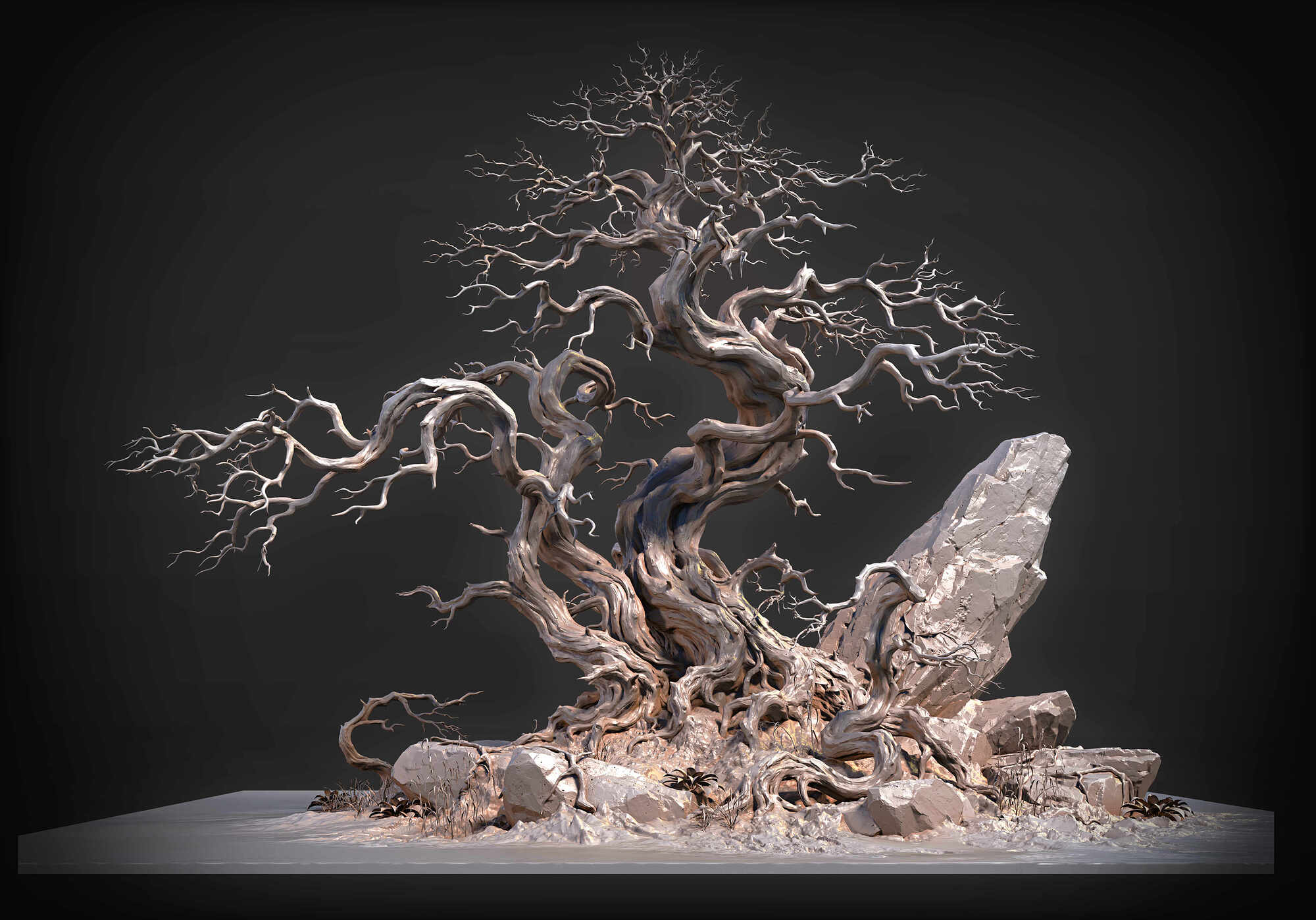 Carving a withered tree - ZBrushCentral