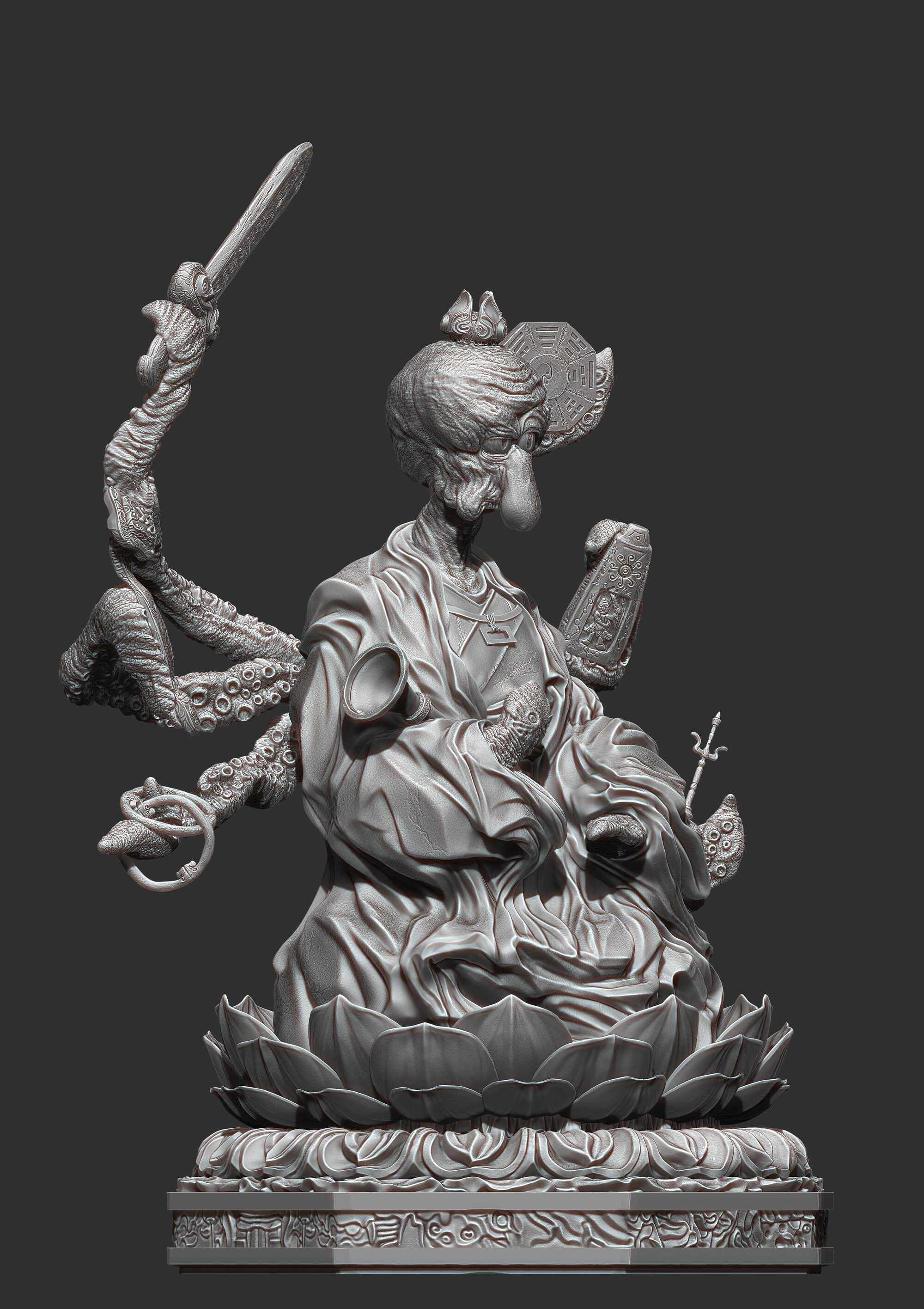 Eight-Armed Lord Octopus the Great - ZBrushCentral