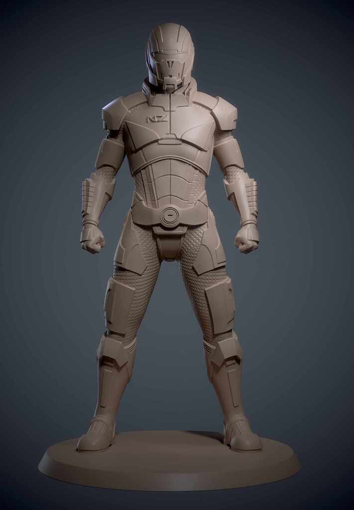 FanArt - Sheppard with N7 Armour (75mm) - ZBrushCentral