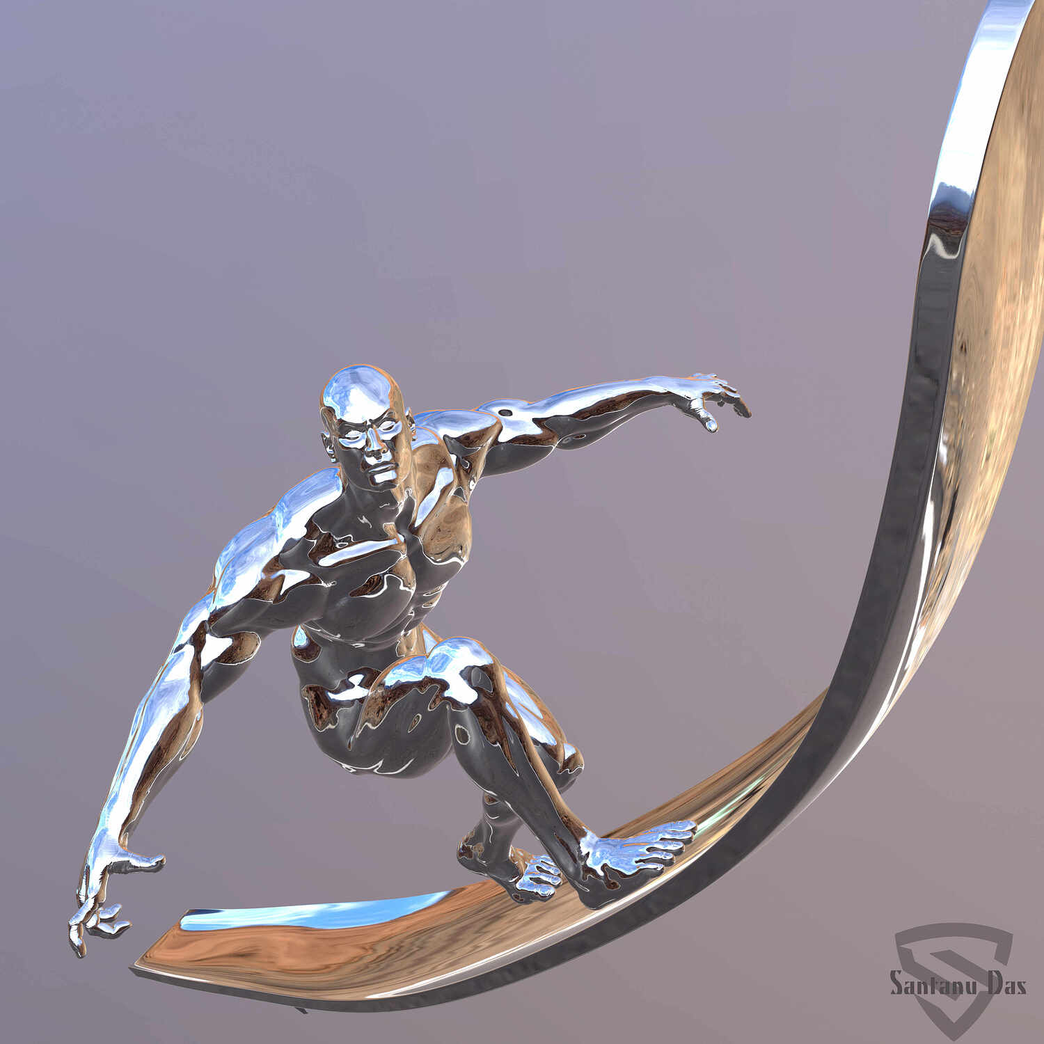 Silver Surfer Fan Art By Santanu Das - ZBrushCentral