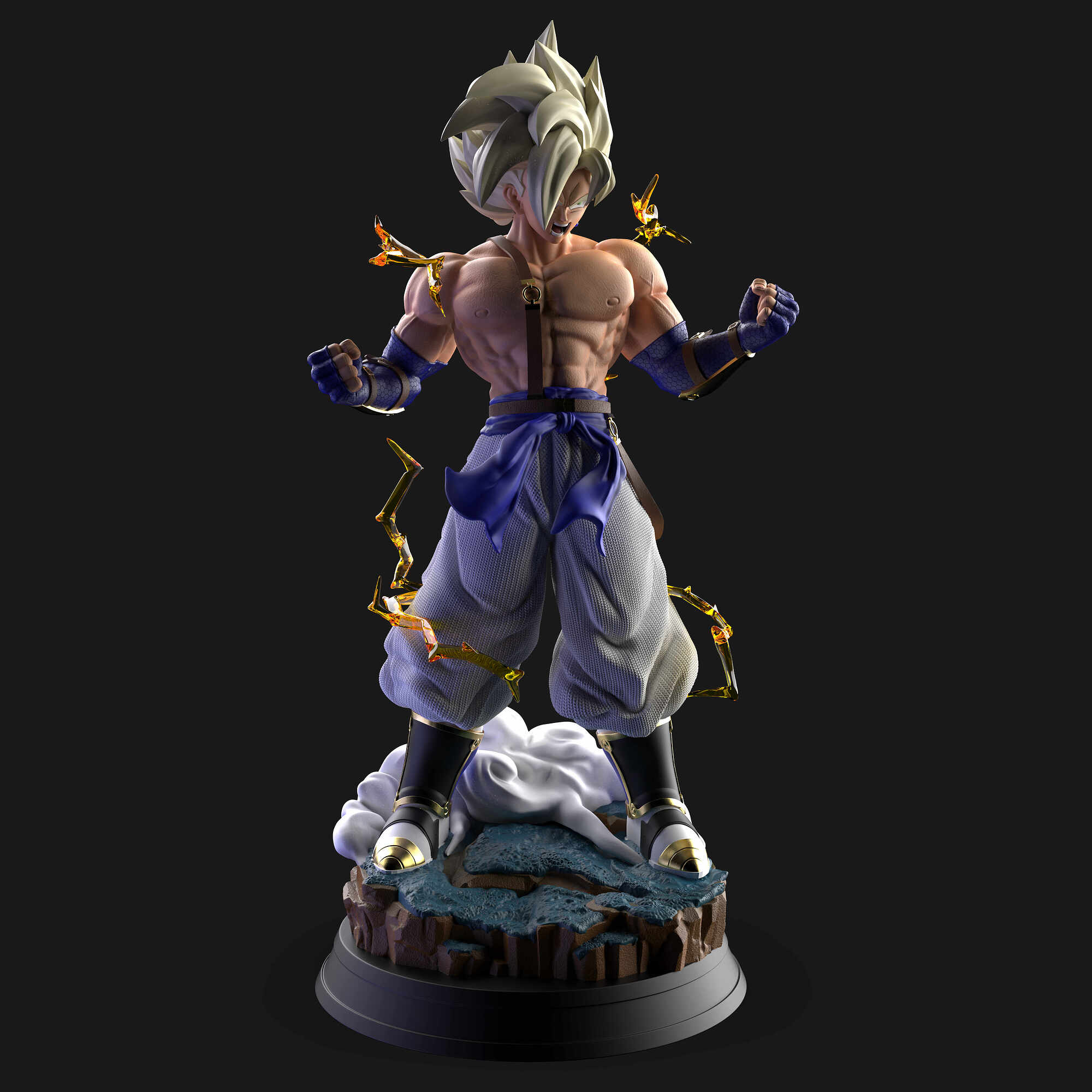Goku Custom - 1:6 Figure fan art private commission - ZBrushCentral