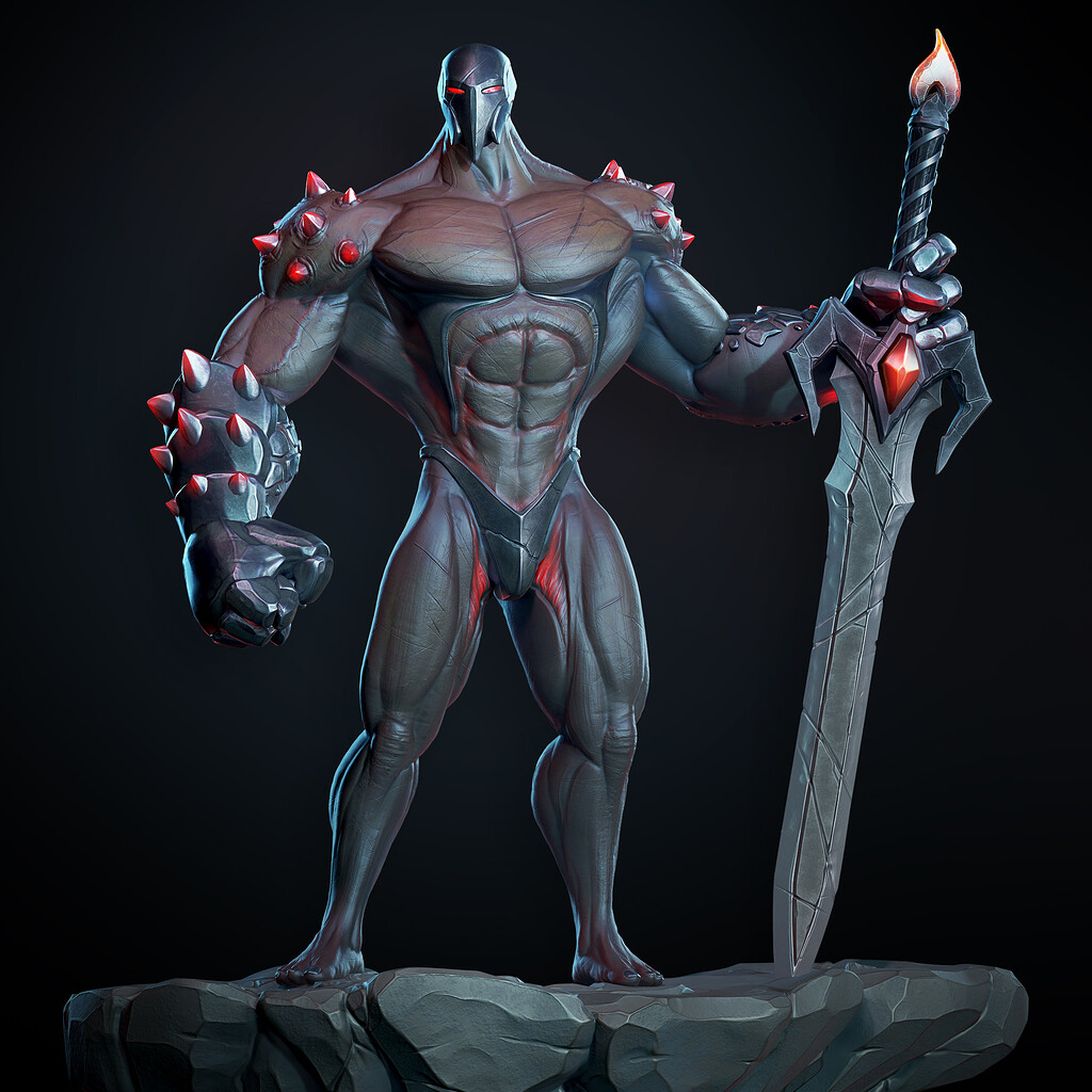 Artwar4 - Fire Gladiator - ZBrushCentral