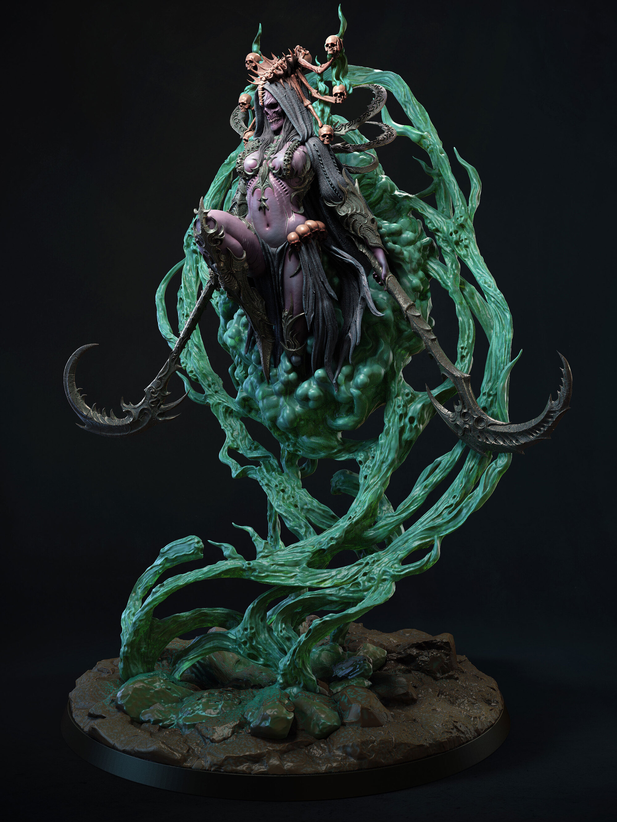 Female Death Elemental - ( Creature Caster ) - Miniatures - ZBrushCentral