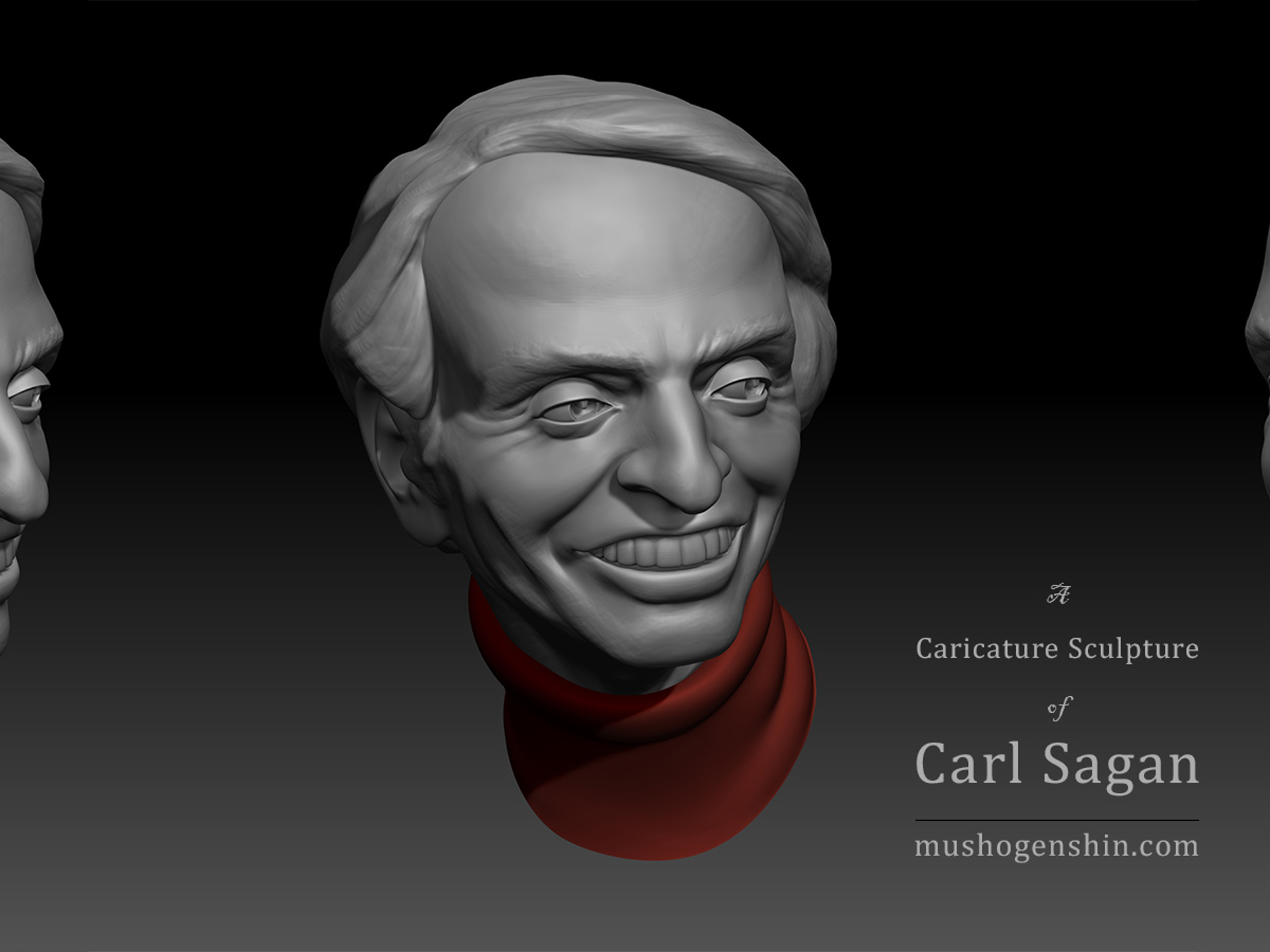 Caricature Sculpt of Carl Sagan - ZBrushCentral