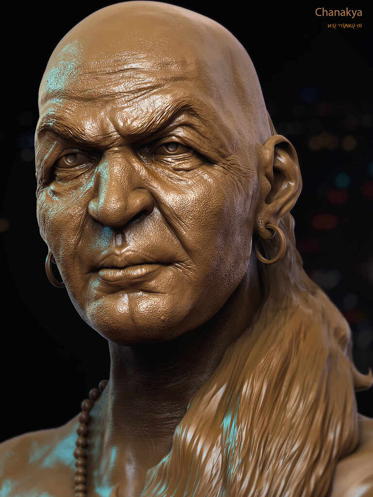 Chanakya - Digital Sculpture – by Surajit Sen - ZBrushCentral