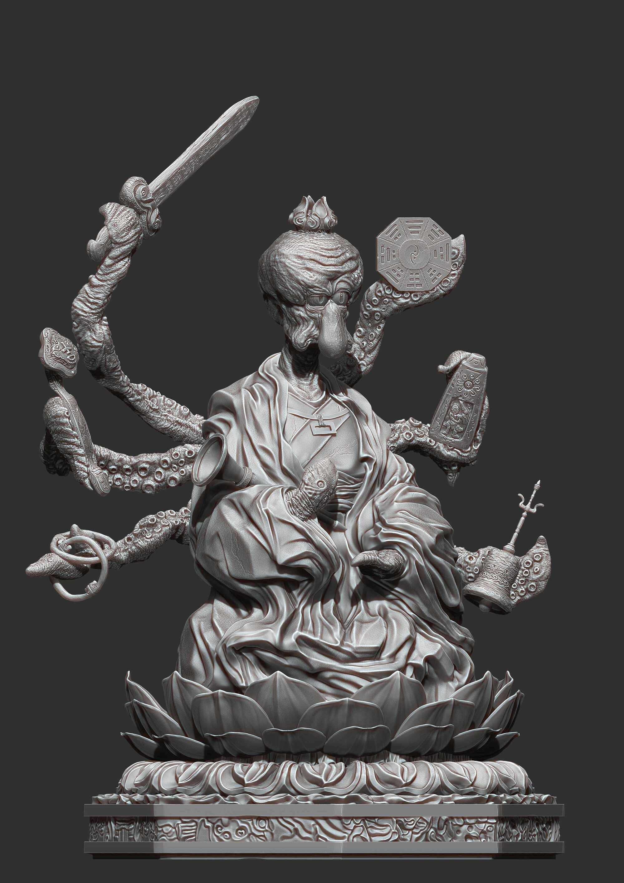 Eight-Armed Lord Octopus the Great - ZBrushCentral