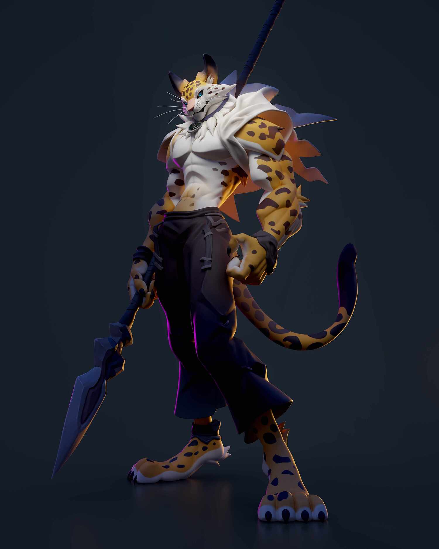 Furry_leopard_warrior - ZBrushCentral