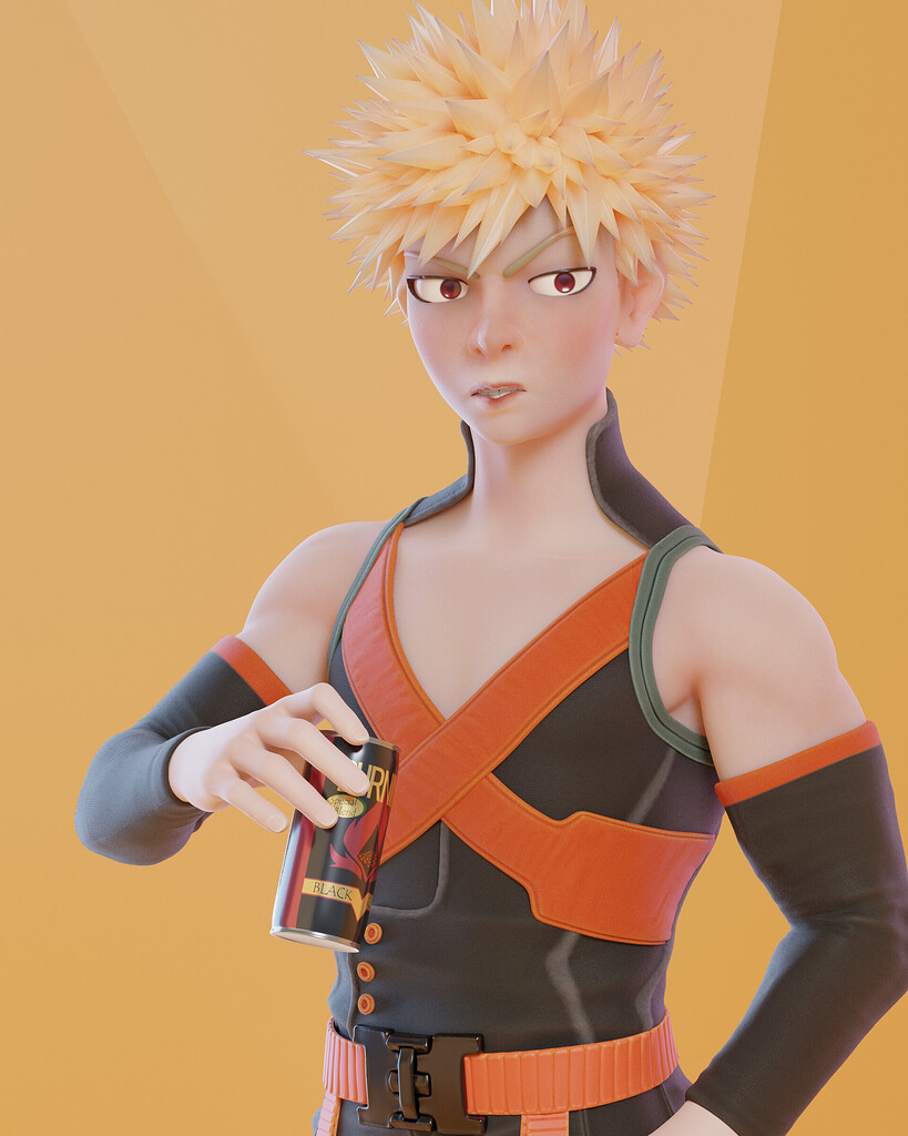MHA Fan Art | Pre-workout Bakugou - ZBrushCentral