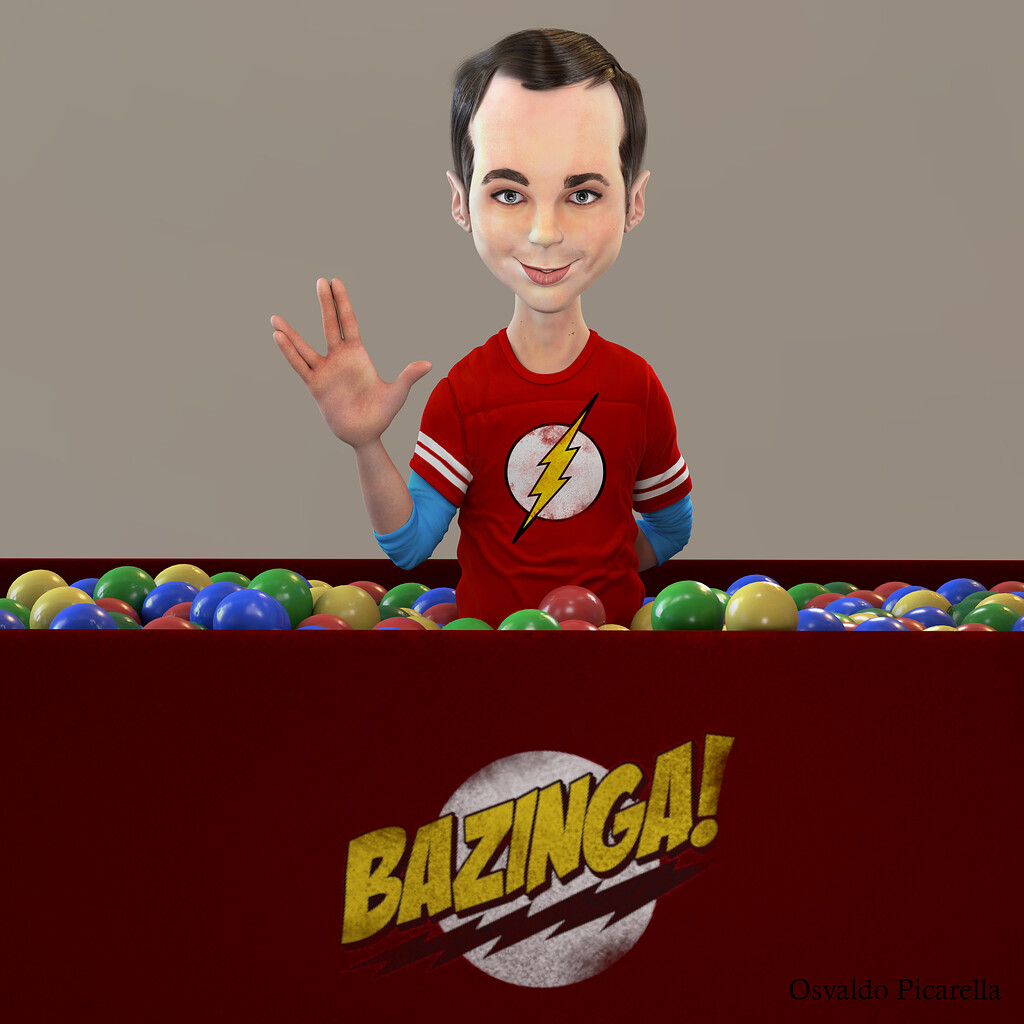Sheldon Cooper (Bazinga!) - ZBrushCentral