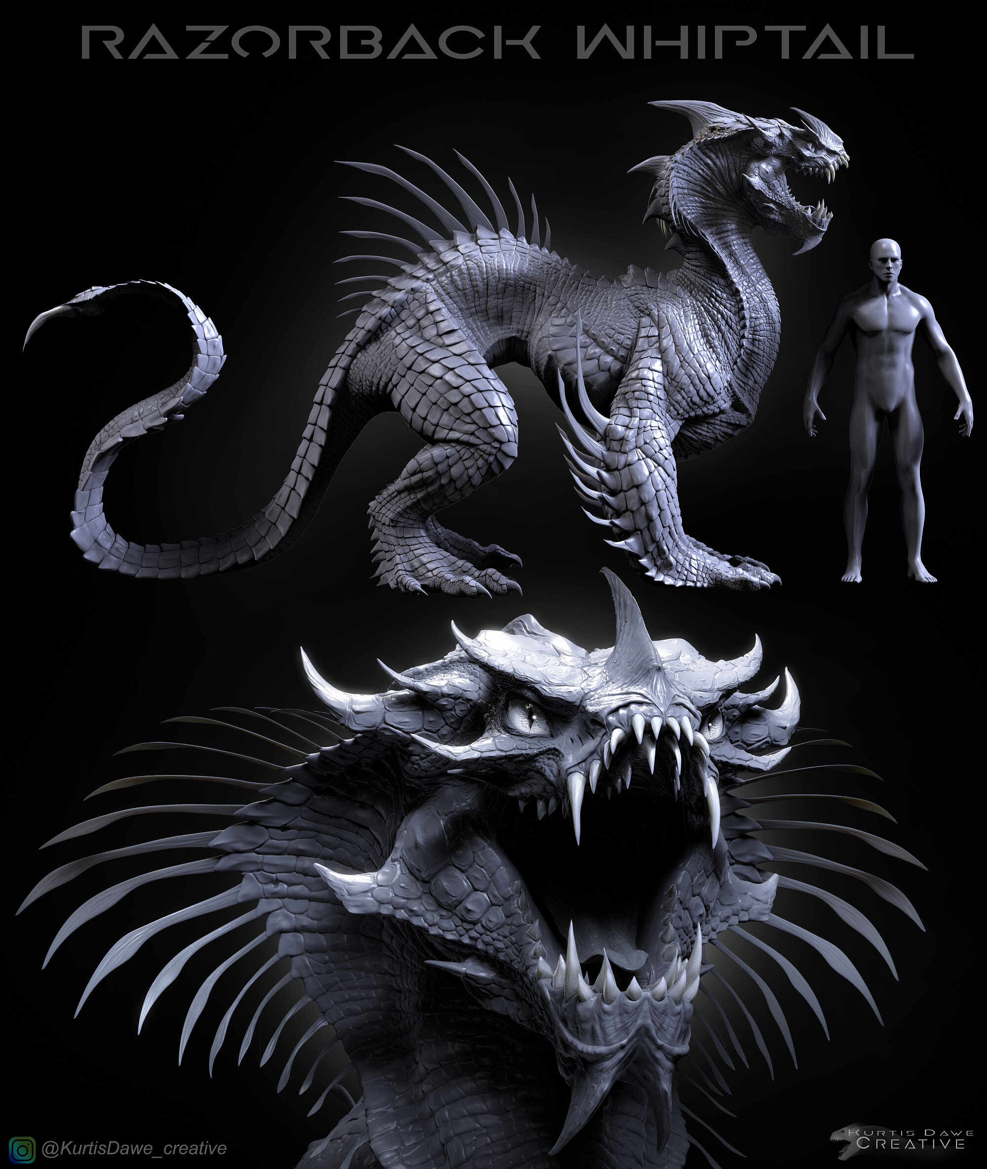 Razorback Whiptail - ZBrushCentral