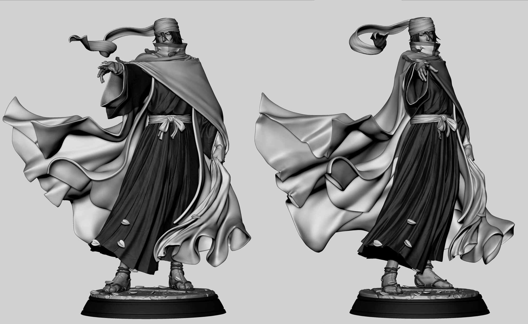 Kuchiki Byakuya - Bleach statue - ZBrushCentral