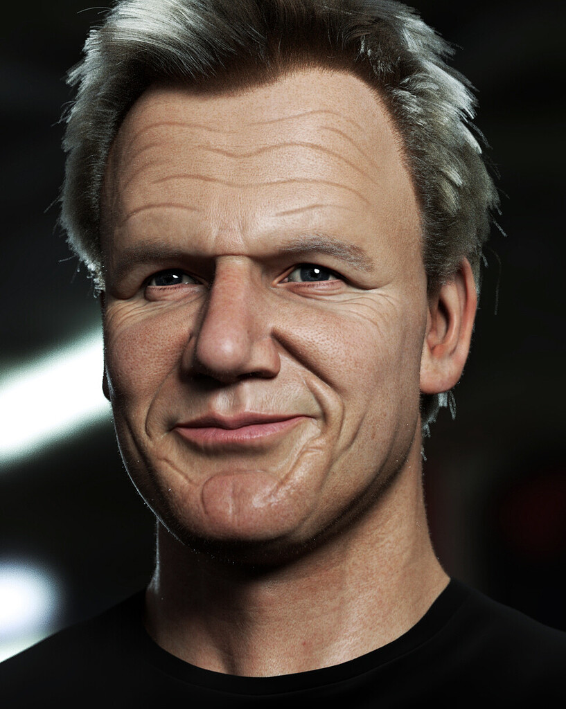 Gordon Ramsay 3D Portrait W.I.P - ZBrushCentral