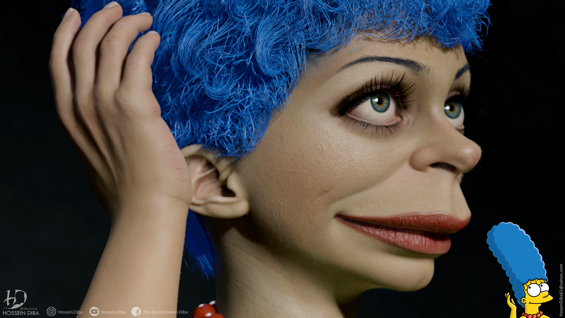 3D Model of Marge Simpson(Real time) - ZBrushCentral