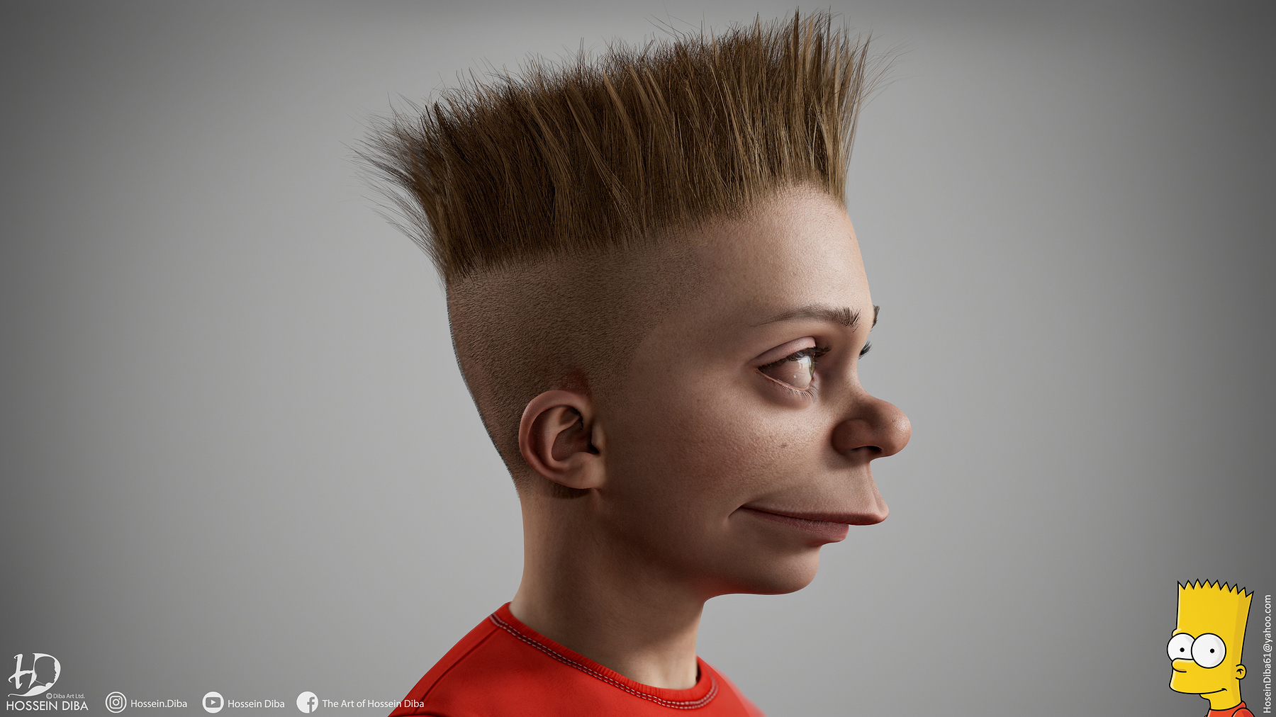 3D Model of Bart Simpson(Real time) - ZBrushCentral