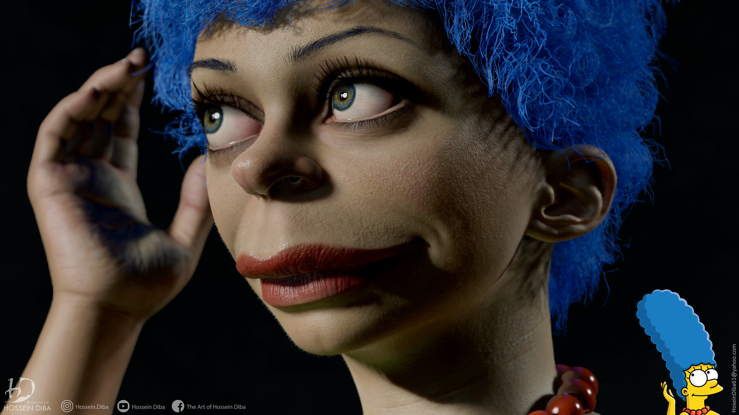 3D Model of Marge Simpson(Real time) - ZBrushCentral
