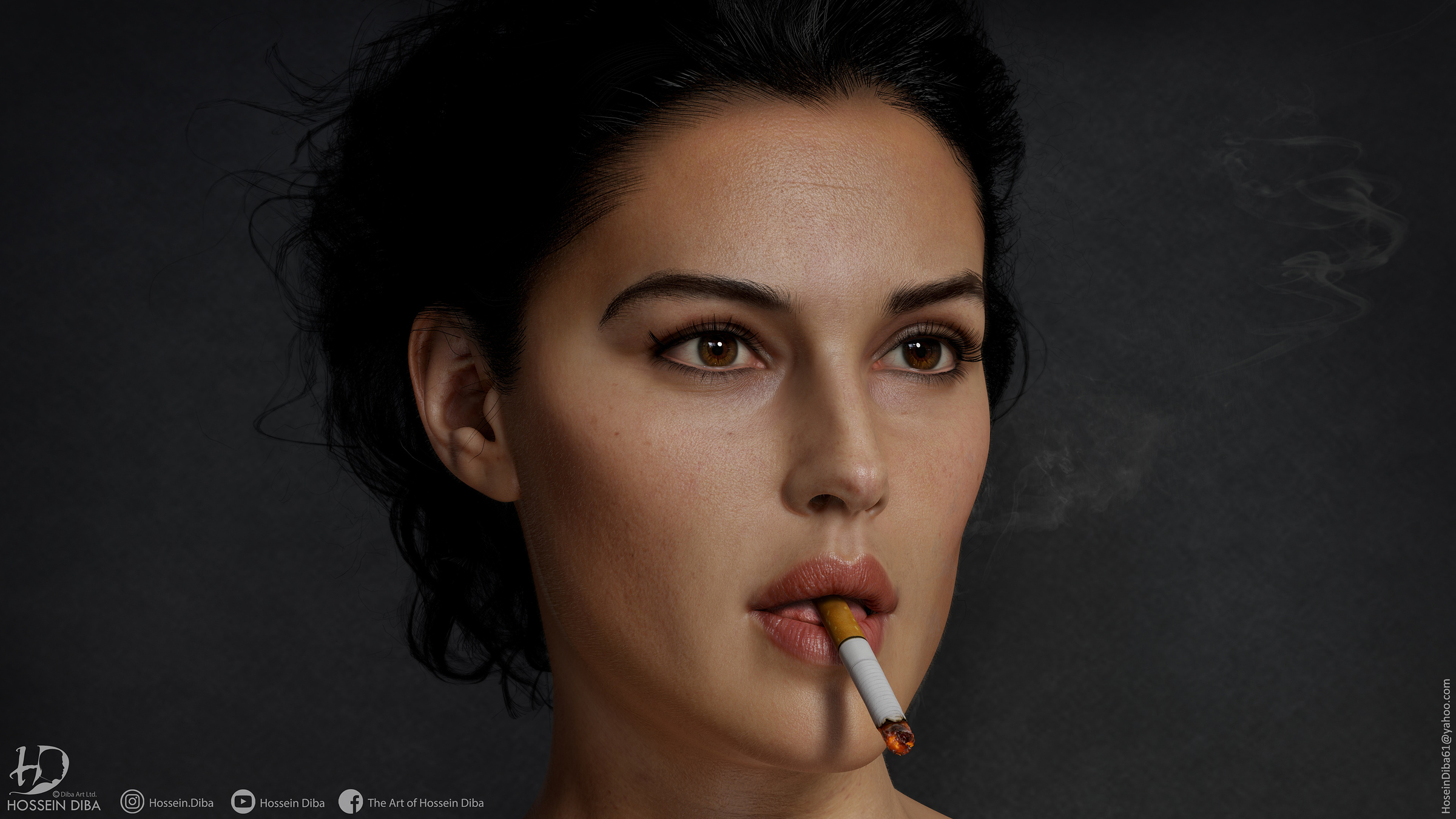 3D model of Monica Bellucci(Real time) - ZBrushCentral