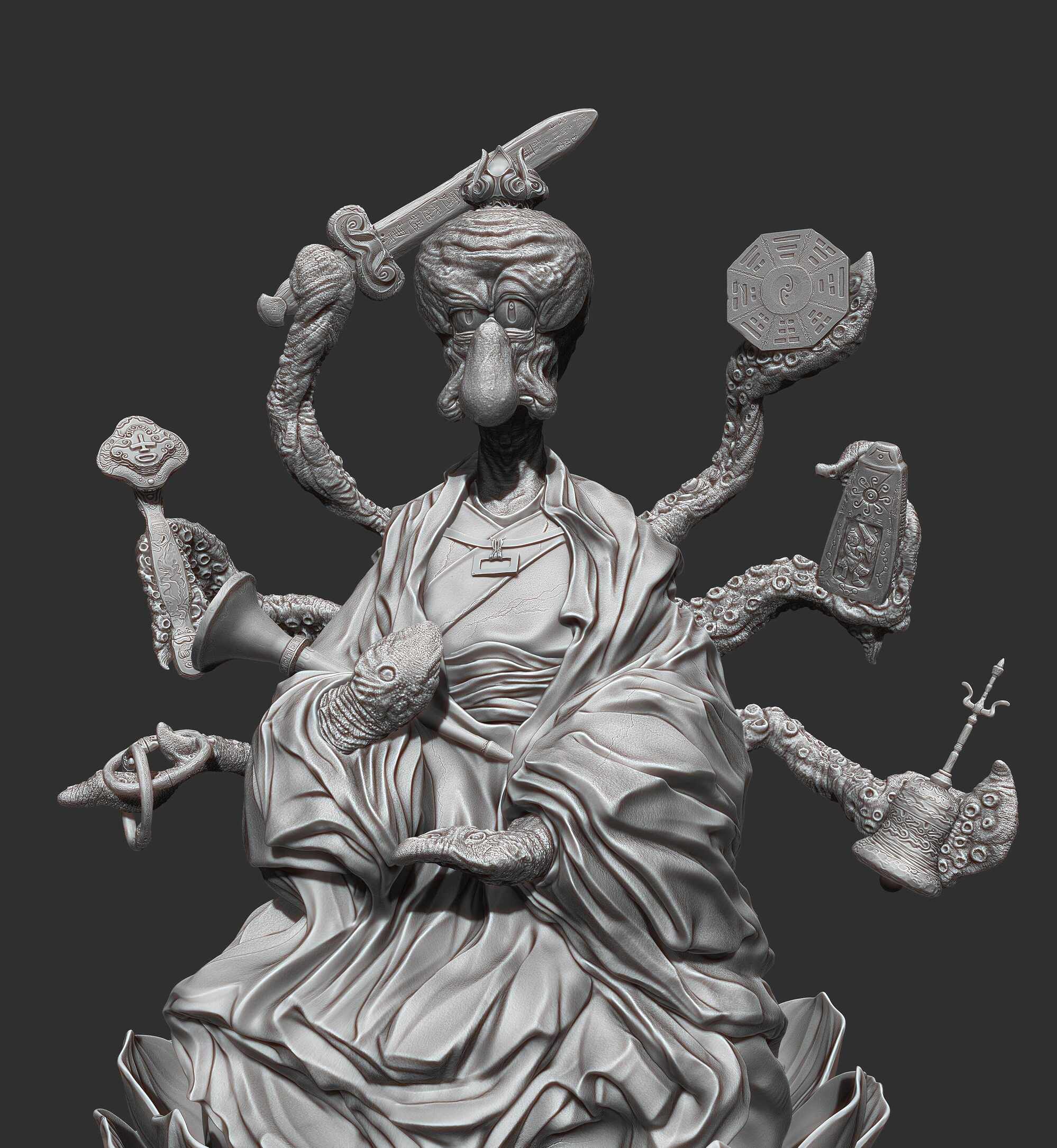 Eight-Armed Lord Octopus the Great - ZBrushCentral