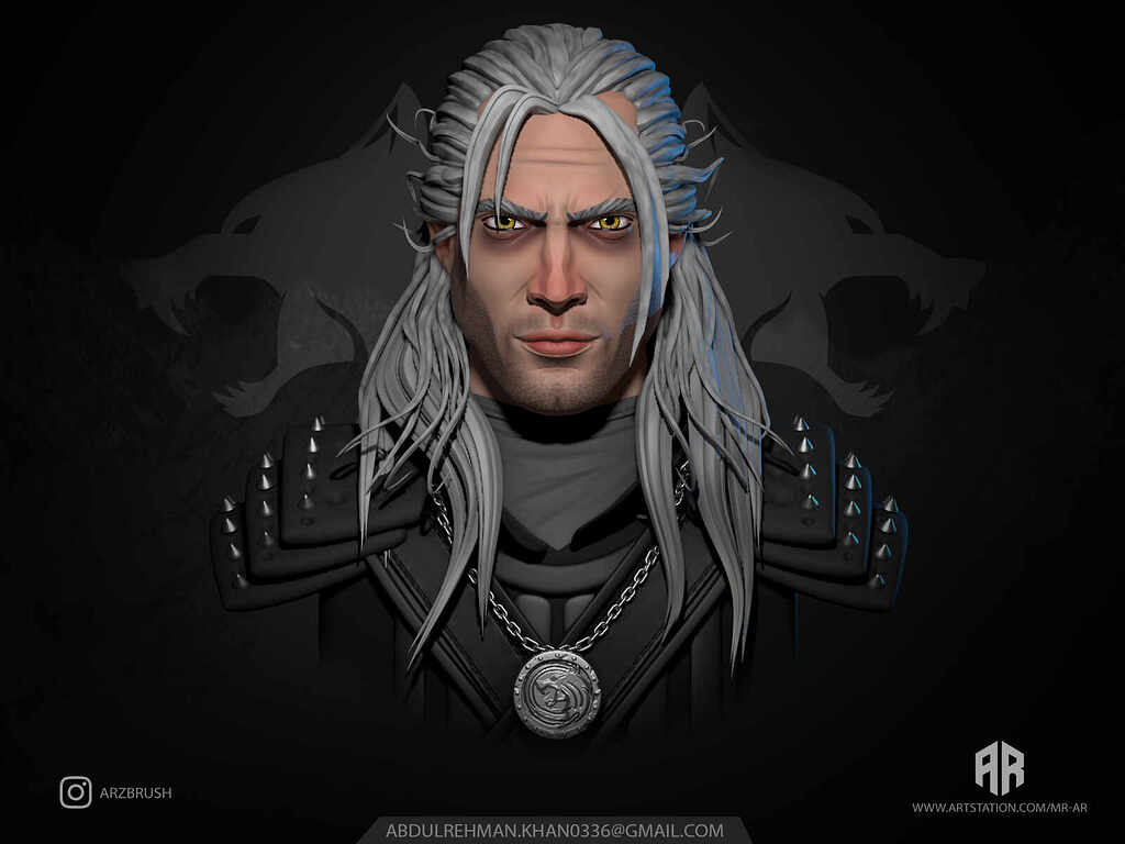 Stylized Witcher FanArt - ZBrushCentral
