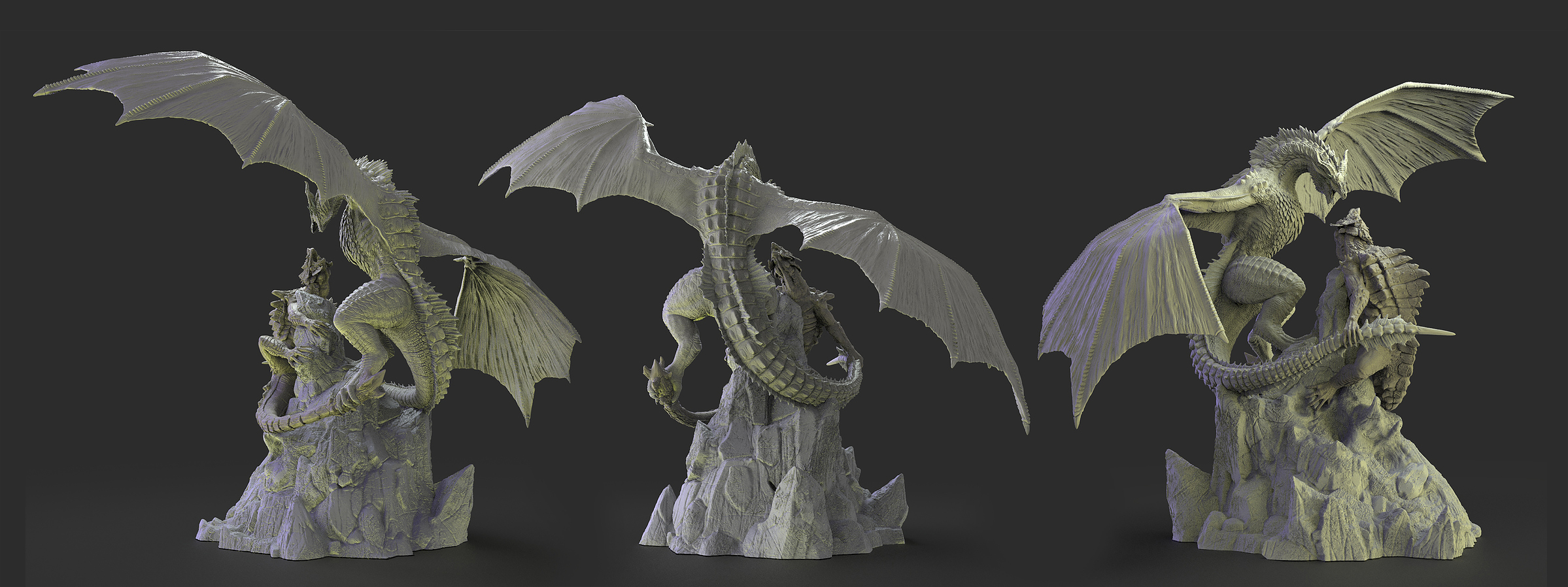 Dragon / personal work sketch in gray - ZBrushCentral