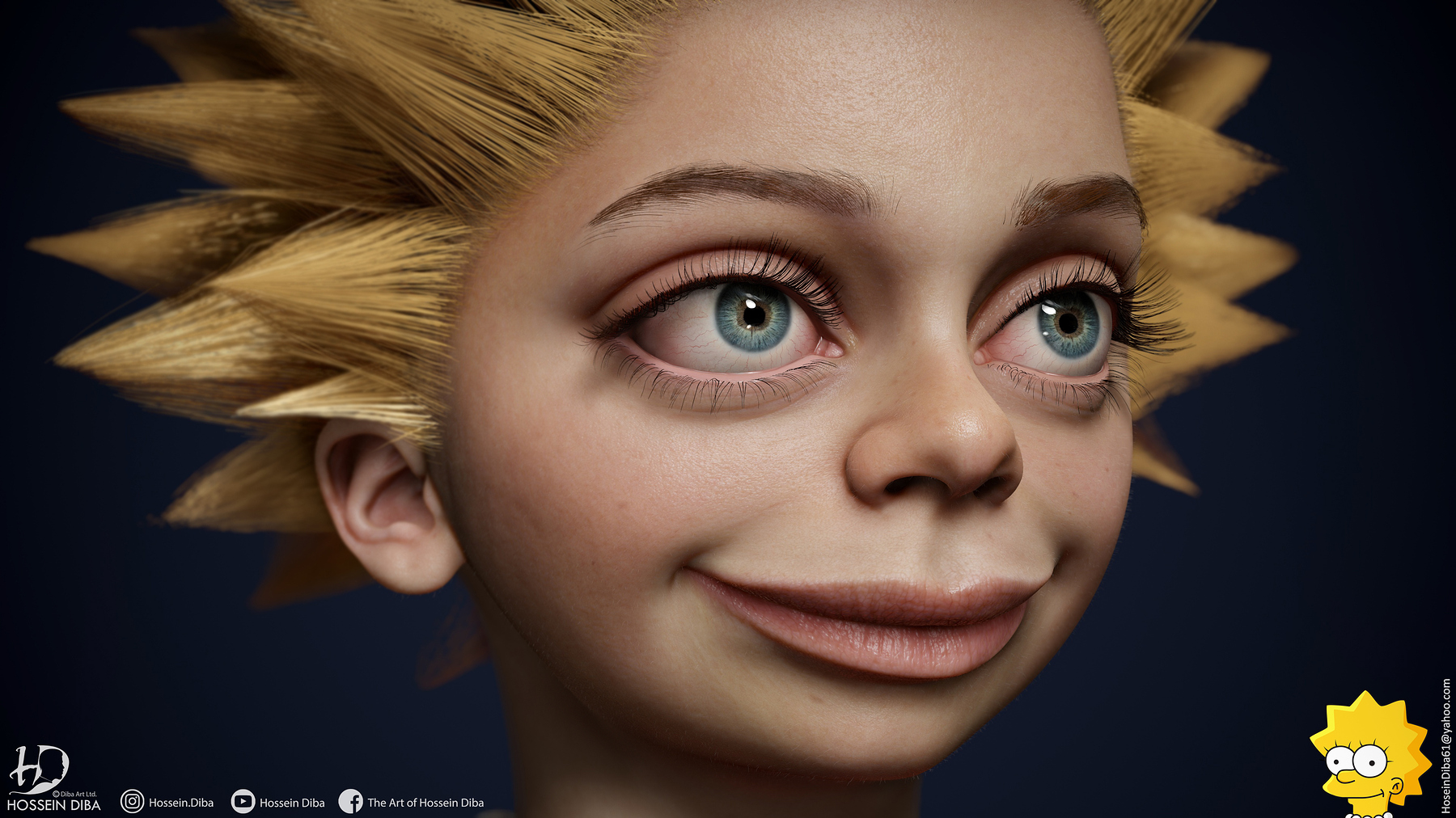 3D Model of Lisa Simpson(Real time) - ZBrushCentral
