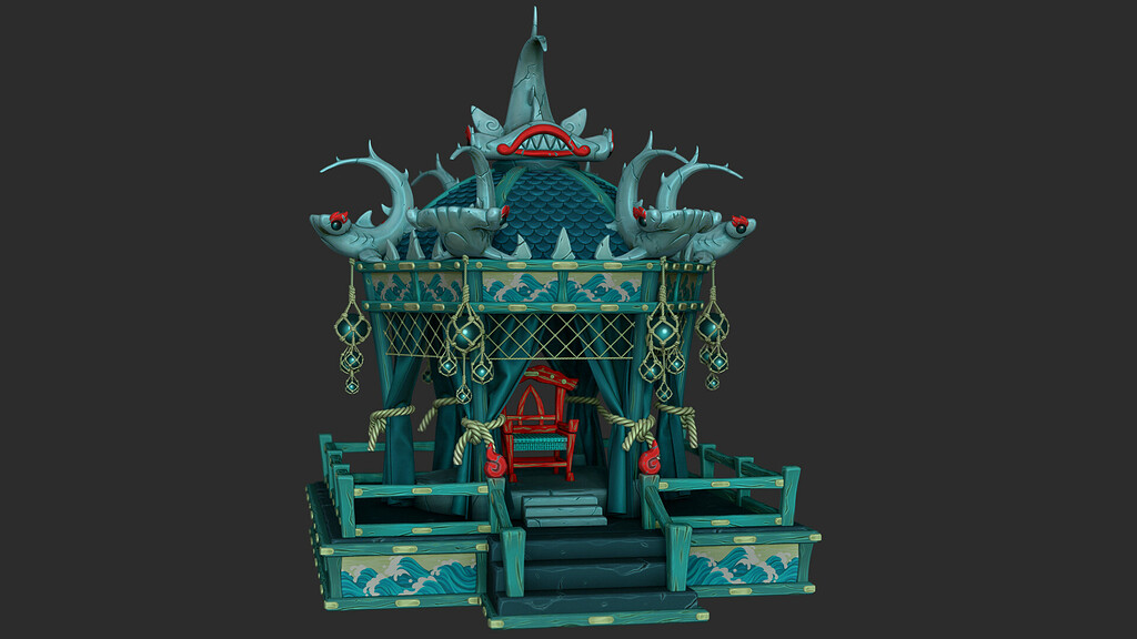 The Hammerhead Shark Throne - ZBrushCentral