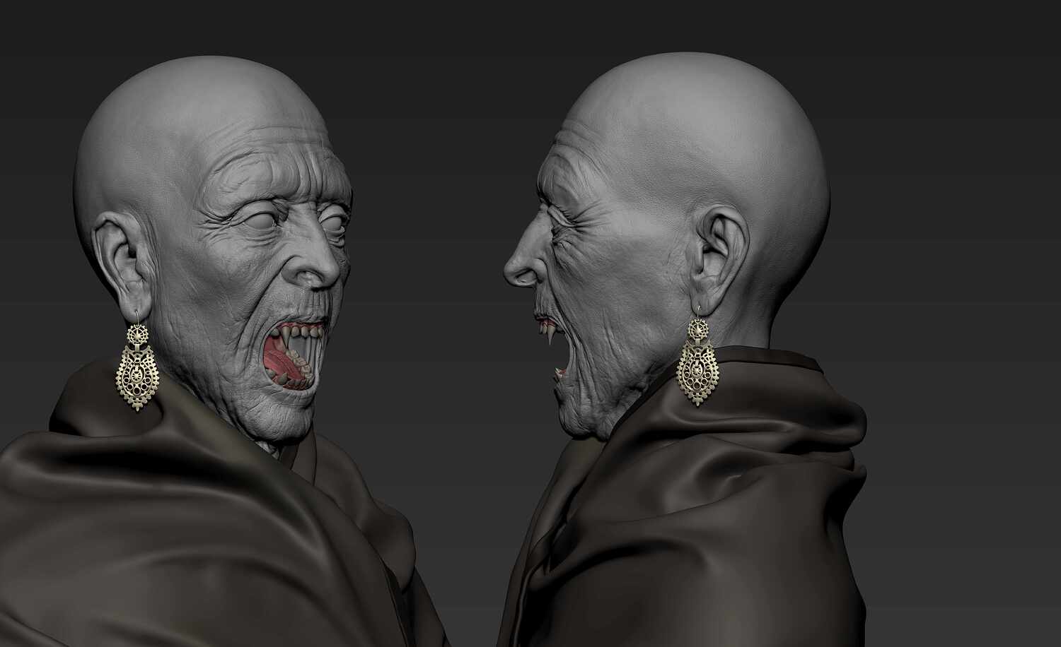 Vampire granny - unreal cinematic character - ZBrushCentral