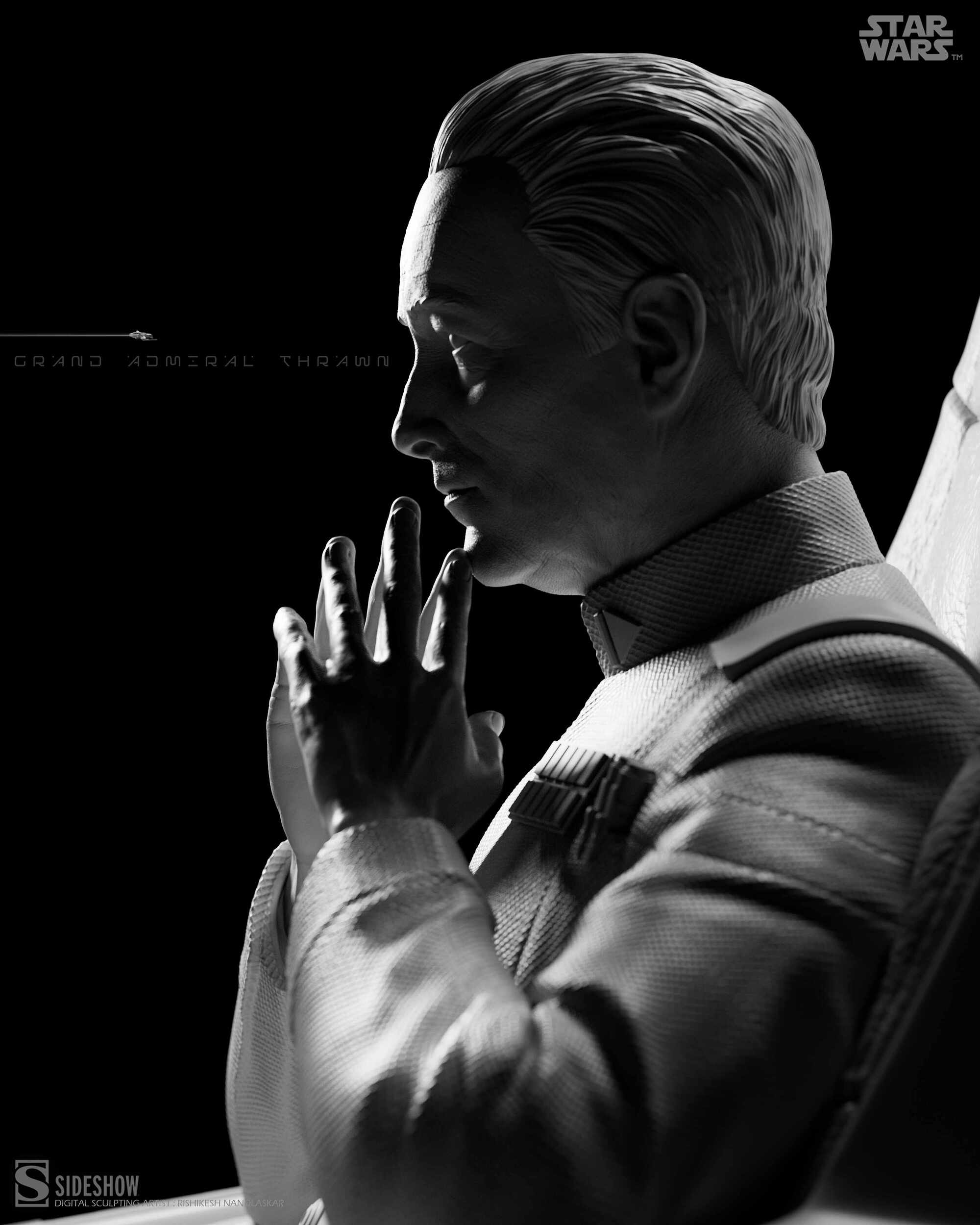 Grand Admiral Thrawn Collectible Statue Sculpt (SideShow) - ZBrushCentral
