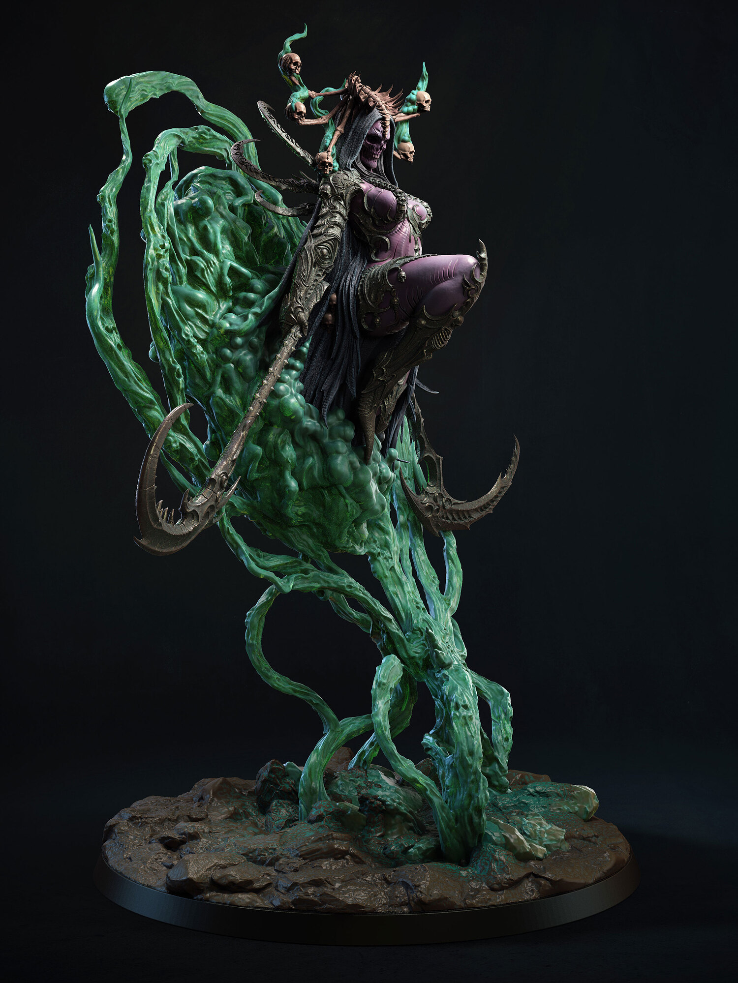 Female Death Elemental - ( Creature Caster ) - Miniatures - ZBrushCentral