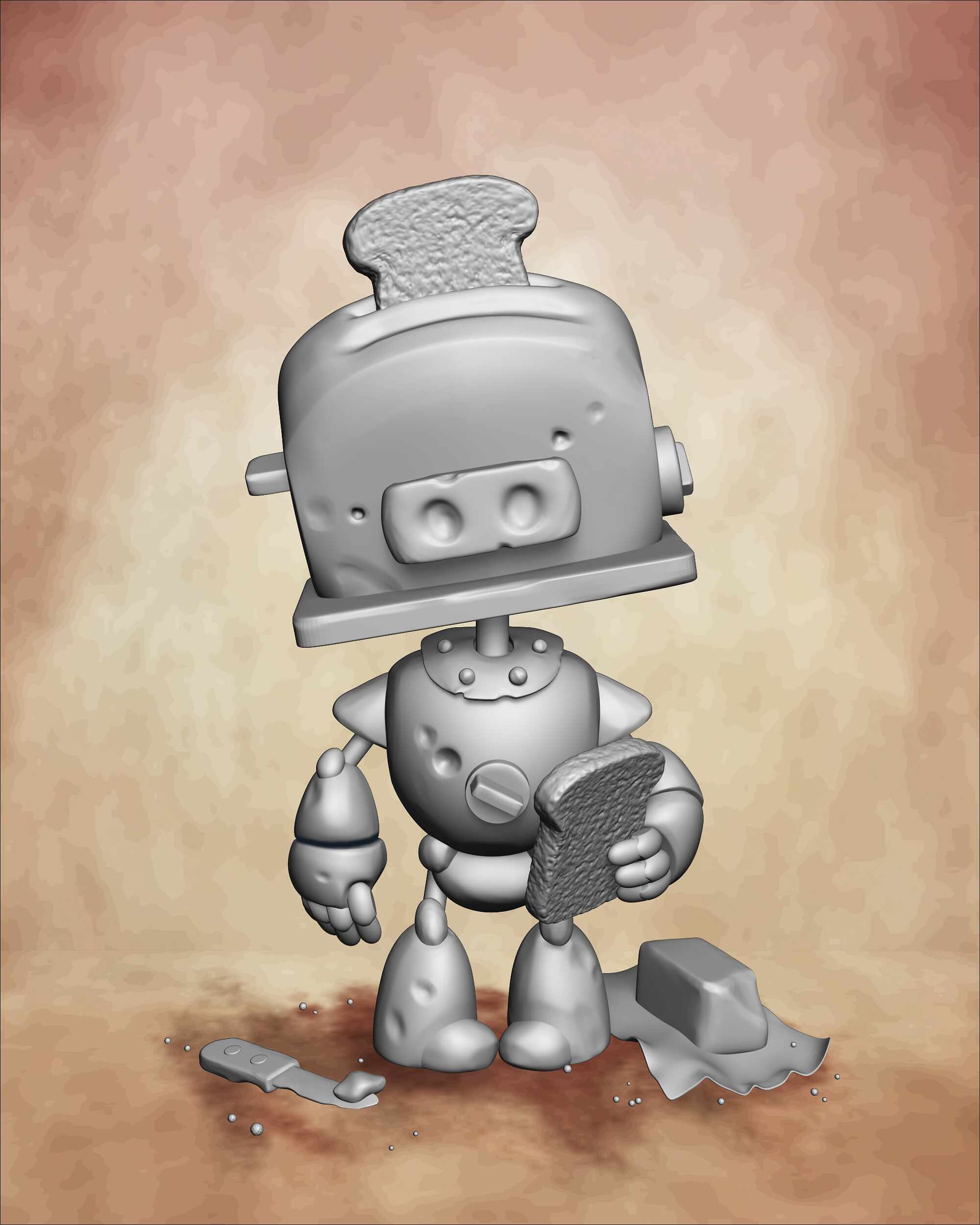 Robo-Toster SpeedSculpt - ZBrushCentral