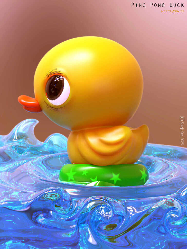 Ping Pong Duck - Digital Sculpture by Surajit Sen - ZBrushCentral