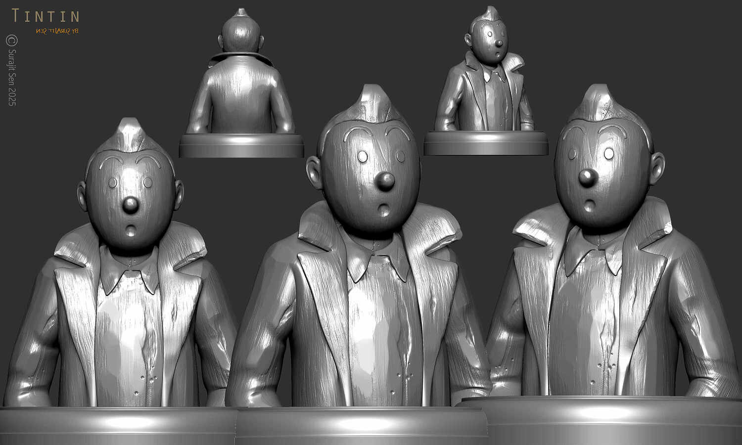 Tintin - Digital Sculpture by Surajit Sen - ZBrushCentral