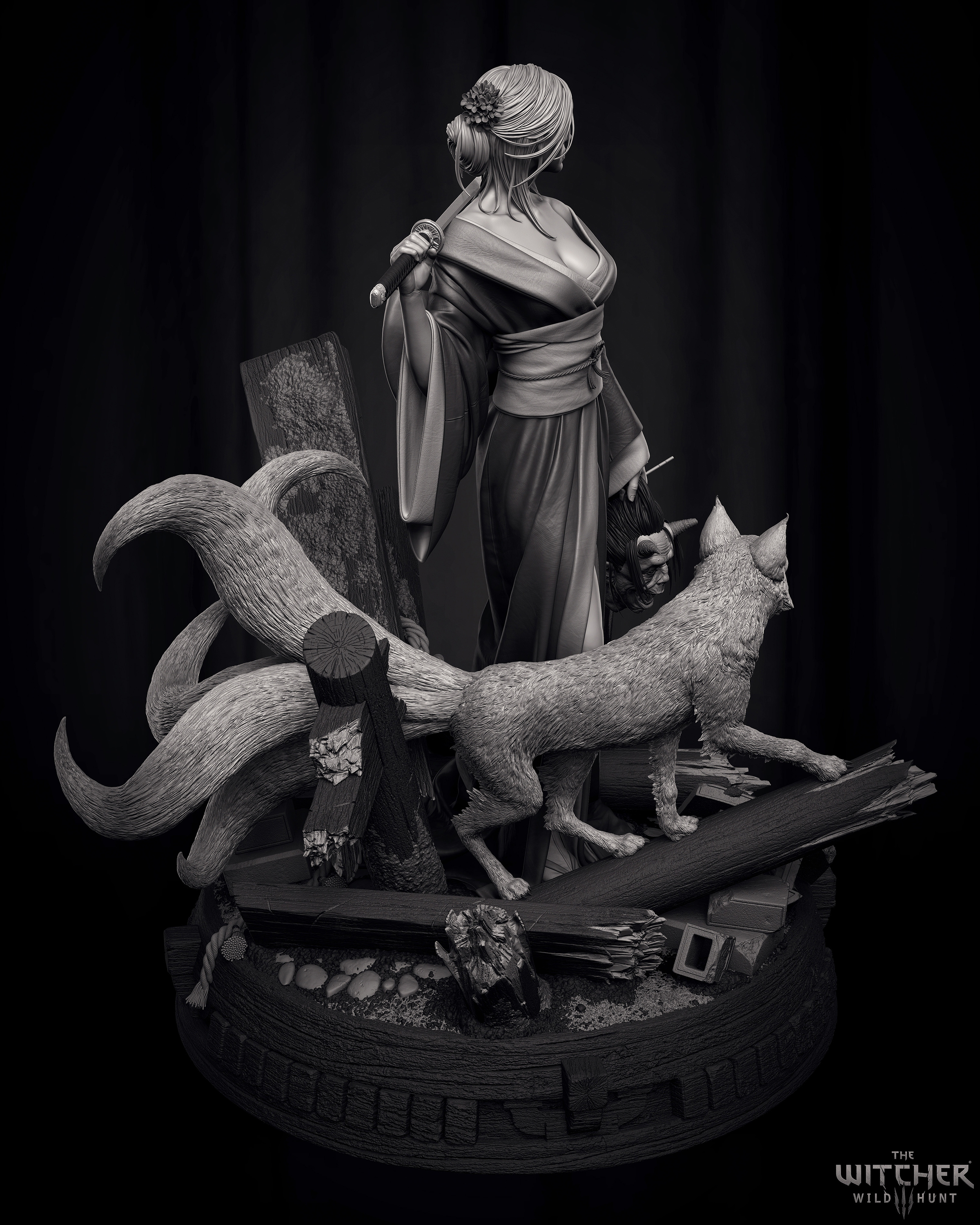 Ciri and Kitsune Figure - CD Projekt - ZBrushCentral