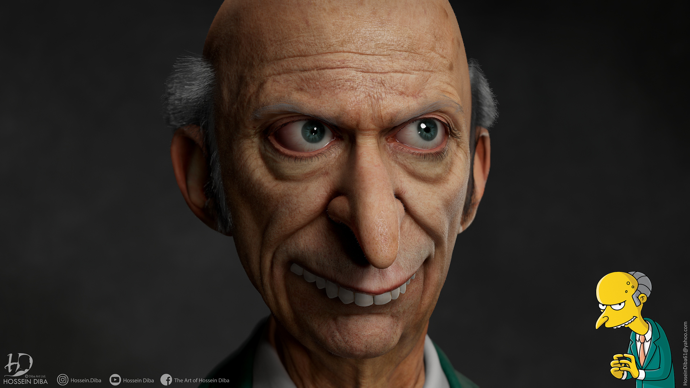 3D Model of Mr. Burns(Real time) - ZBrushCentral
