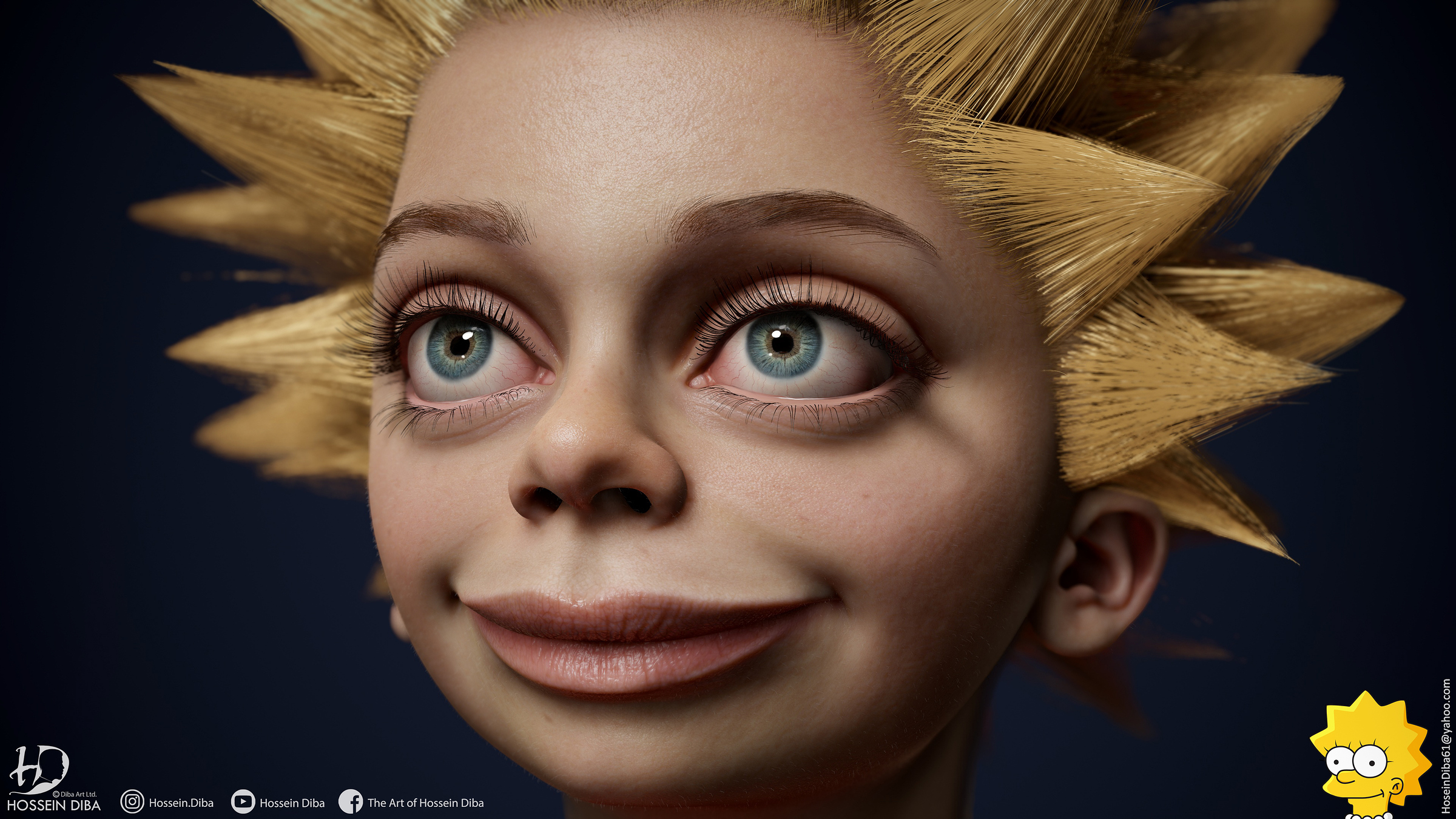 3D Model of Lisa Simpson(Real time) - ZBrushCentral