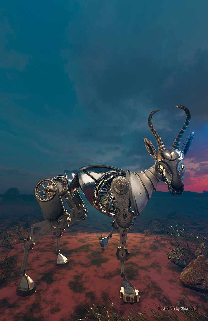Steampunk Springbok - ZBrushCentral
