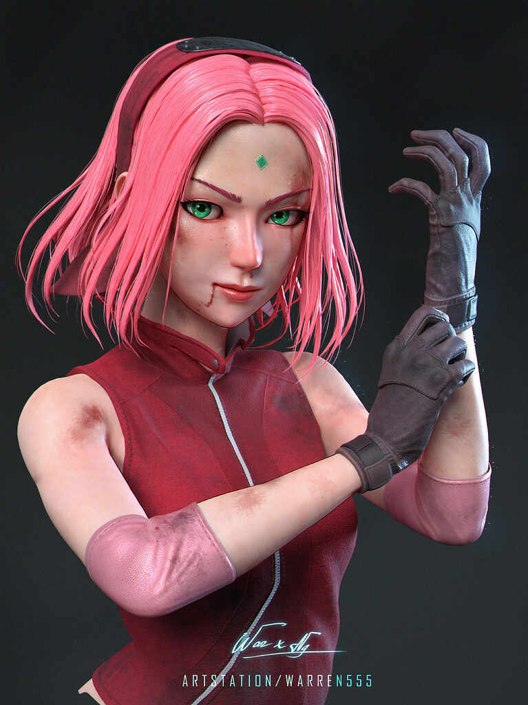 Sakura Haruno 3D fanart - ZBrushCentral