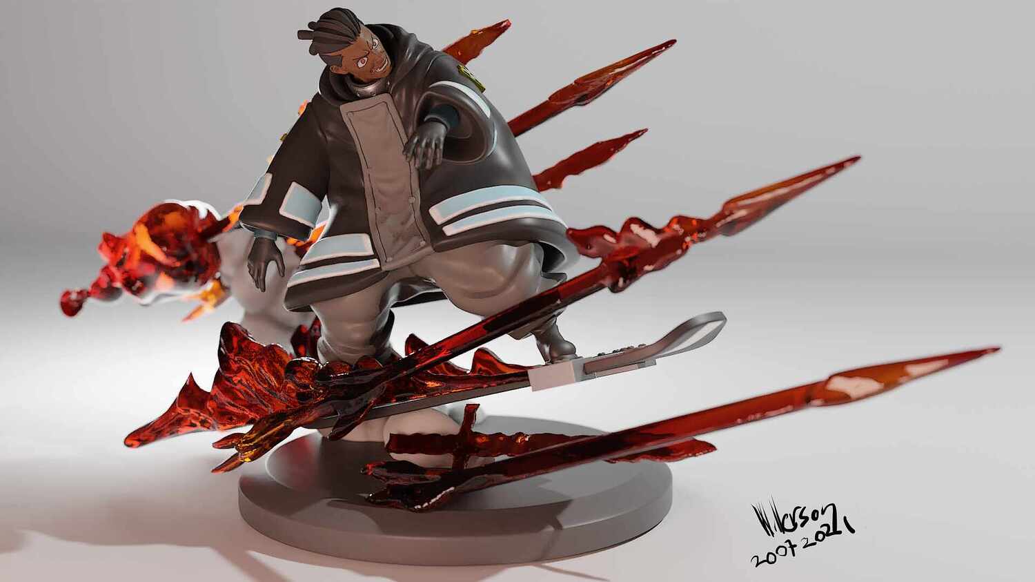 Ogun, Fire Force Figure - ZBrushCentral