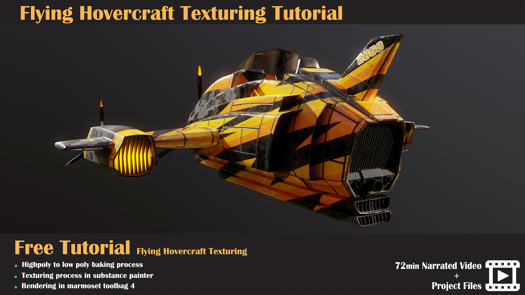 Free Tutorial - Flying Hovercraft Texturing - ZBrushCentral