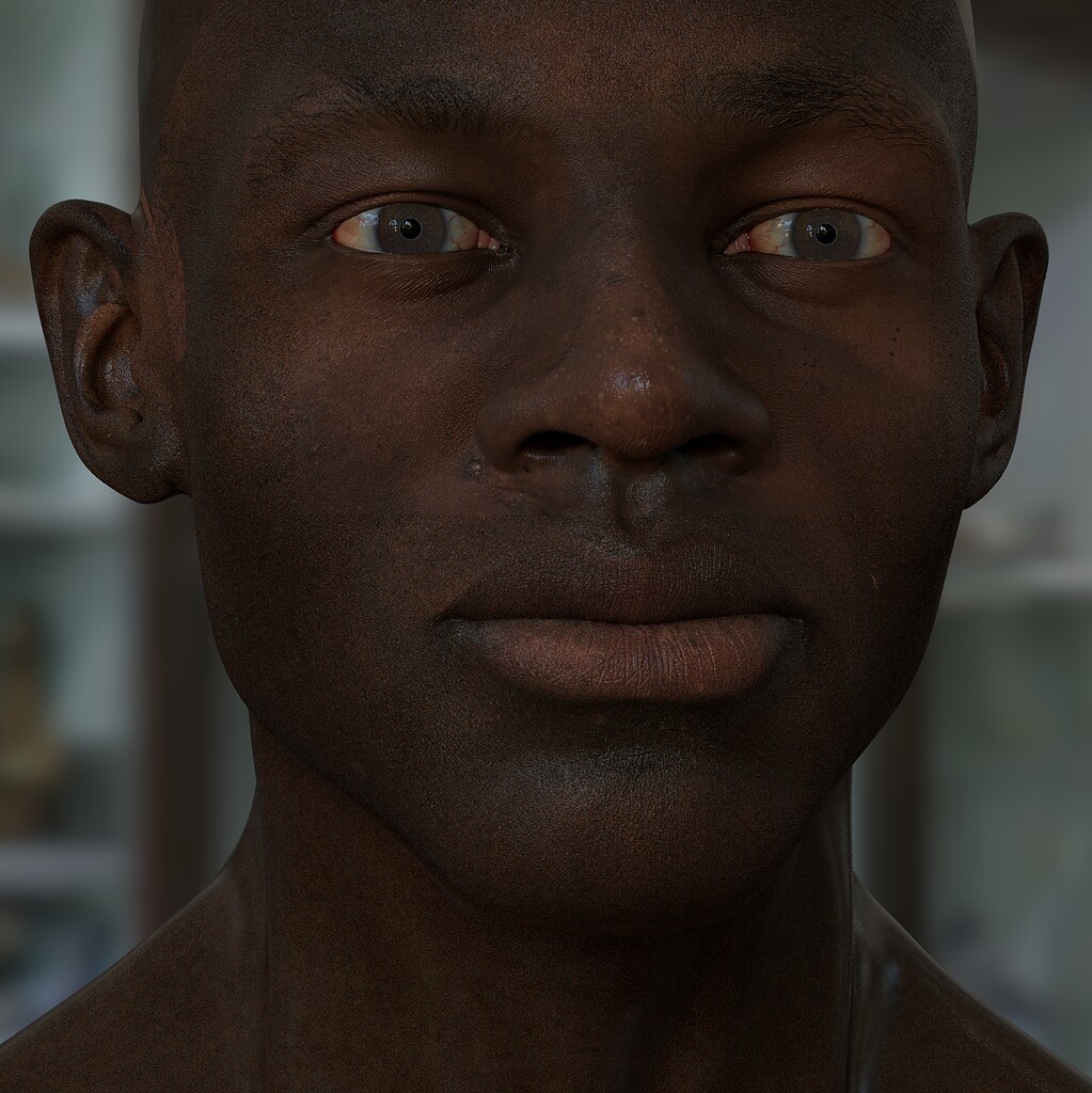 The Black Man(Sculpted in Zbrush, the color texture was texture xyz ...
