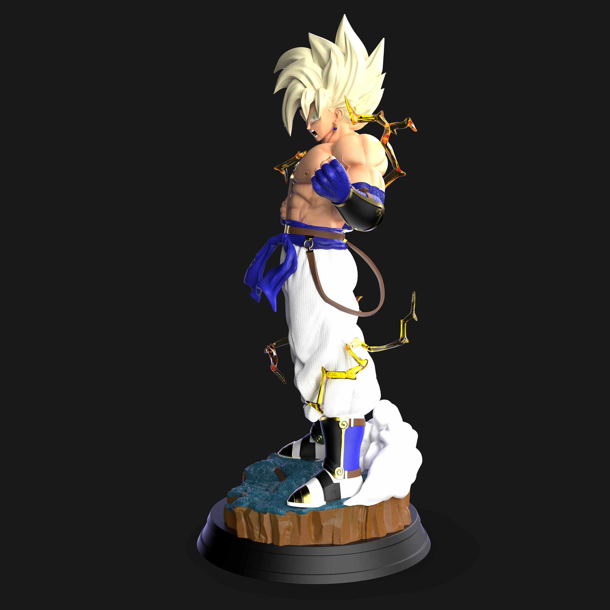 Goku Custom - 1:6 Figure fan art private commission - ZBrushCentral
