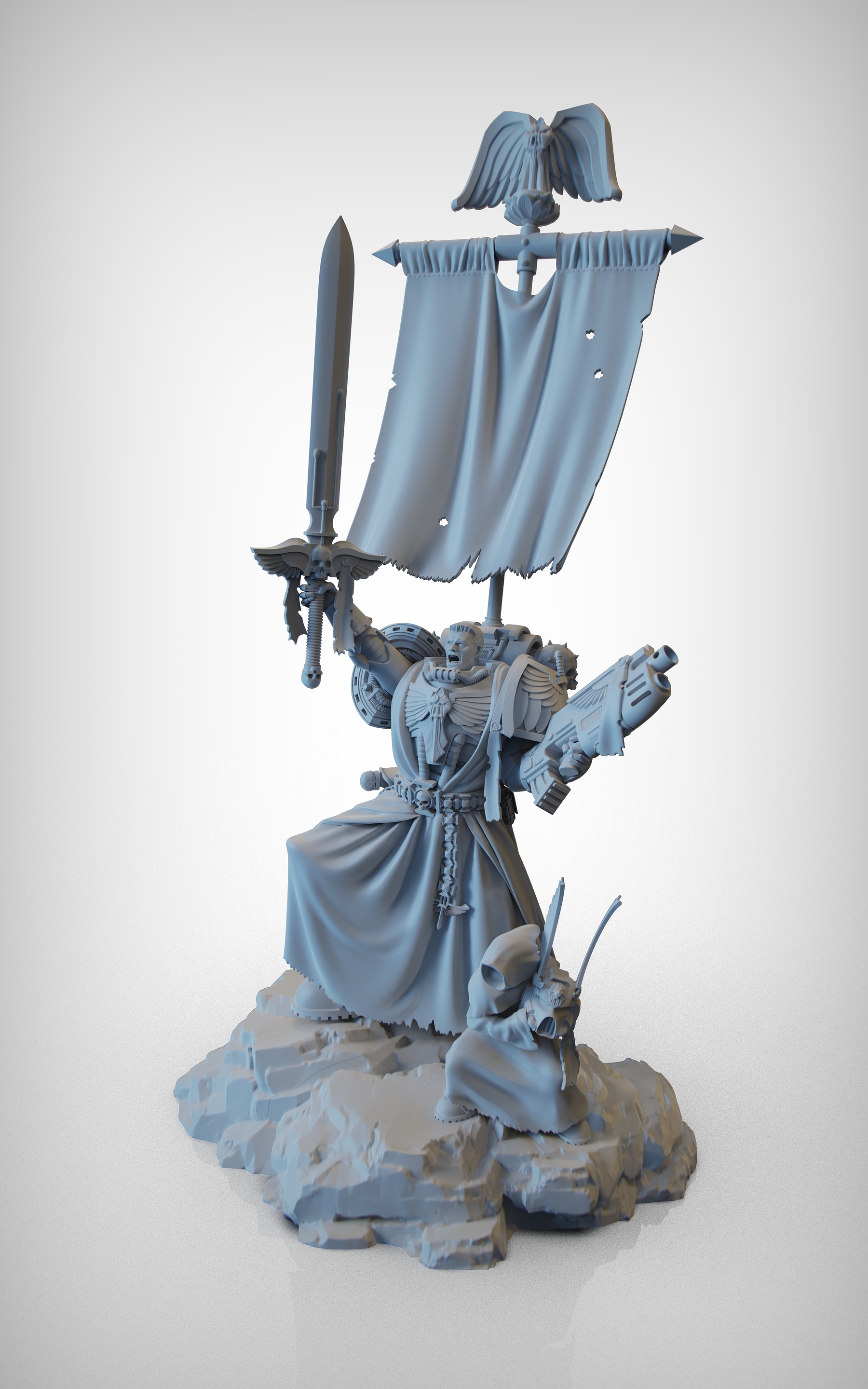 Azrael lord of the dark angels - 120mm figure - ZBrushCentral