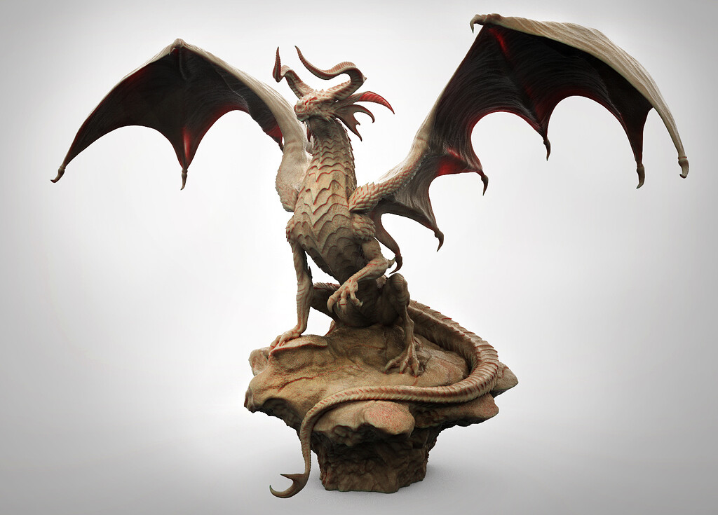 Red Great Wyrm - ZBrushCentral
