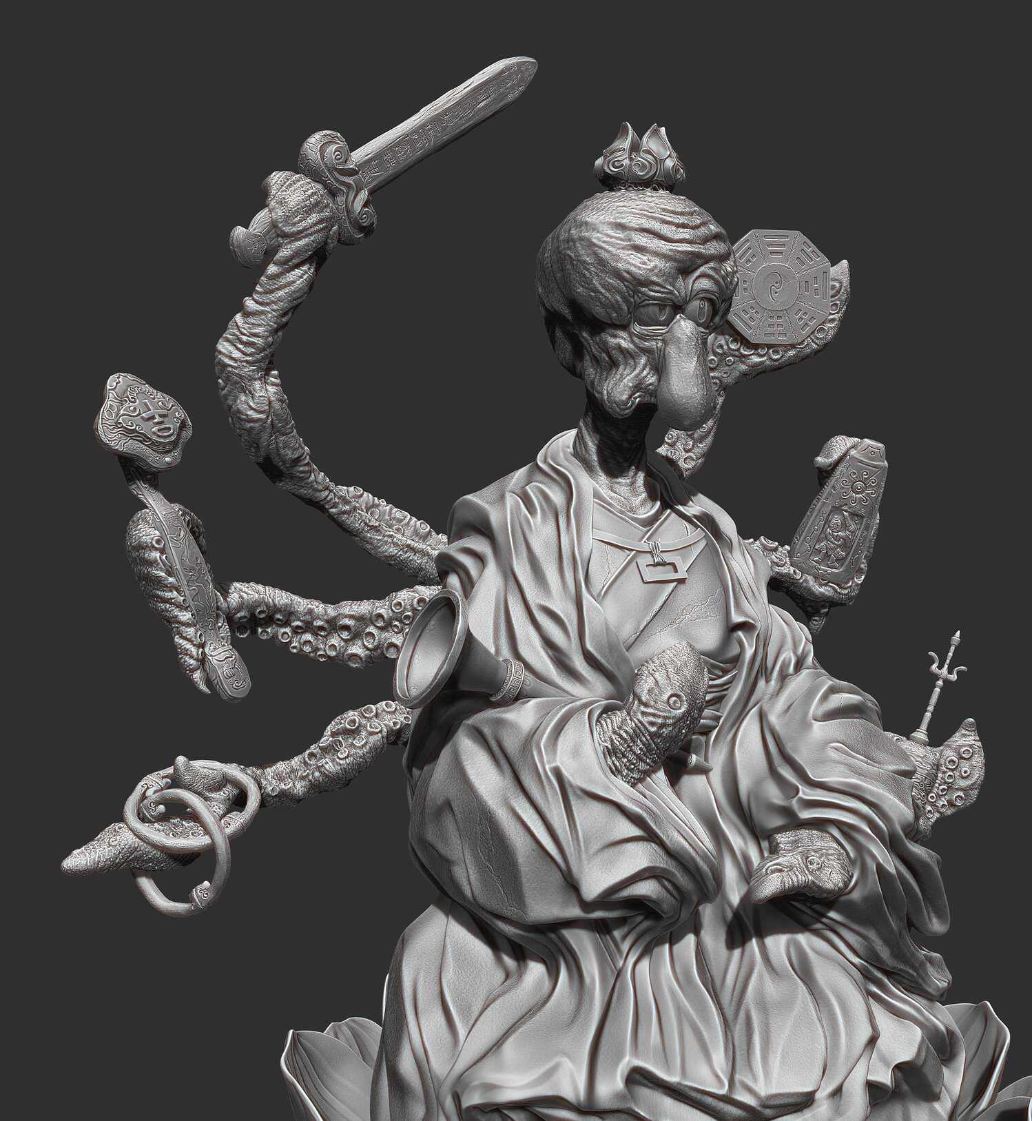 Eight-Armed Lord Octopus the Great - ZBrushCentral