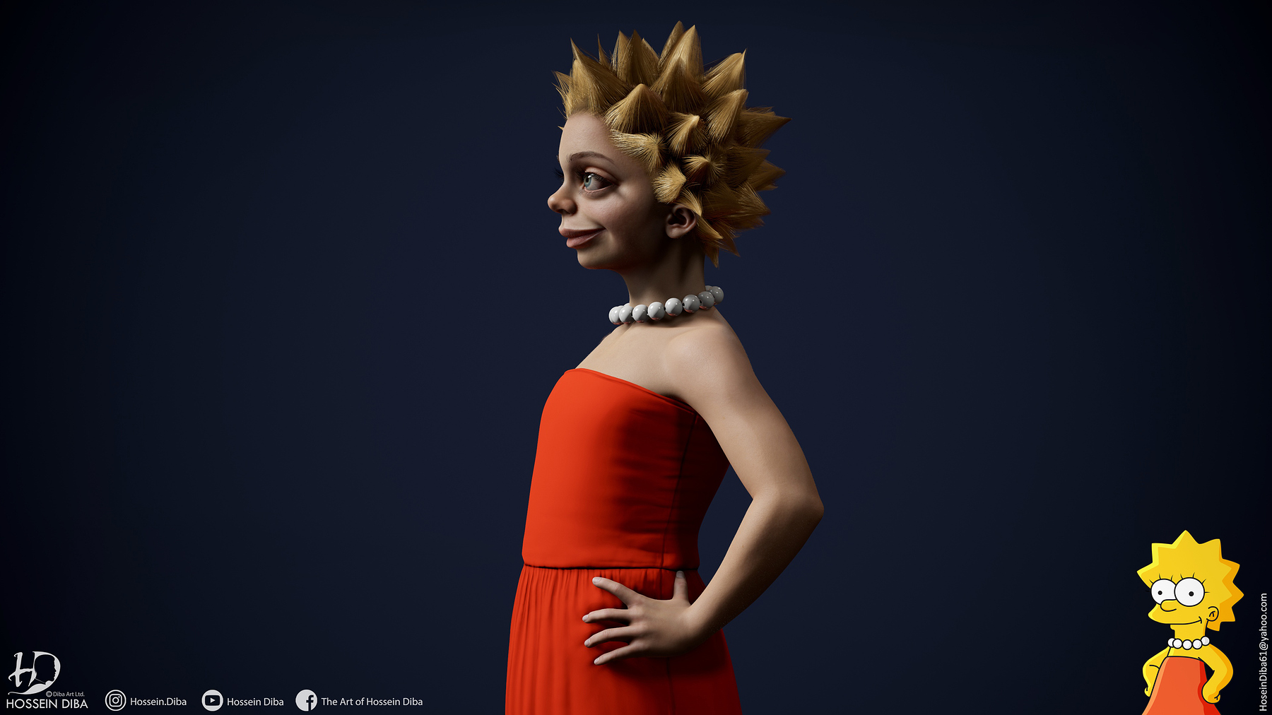 3D Model of Lisa Simpson(Real time) - ZBrushCentral
