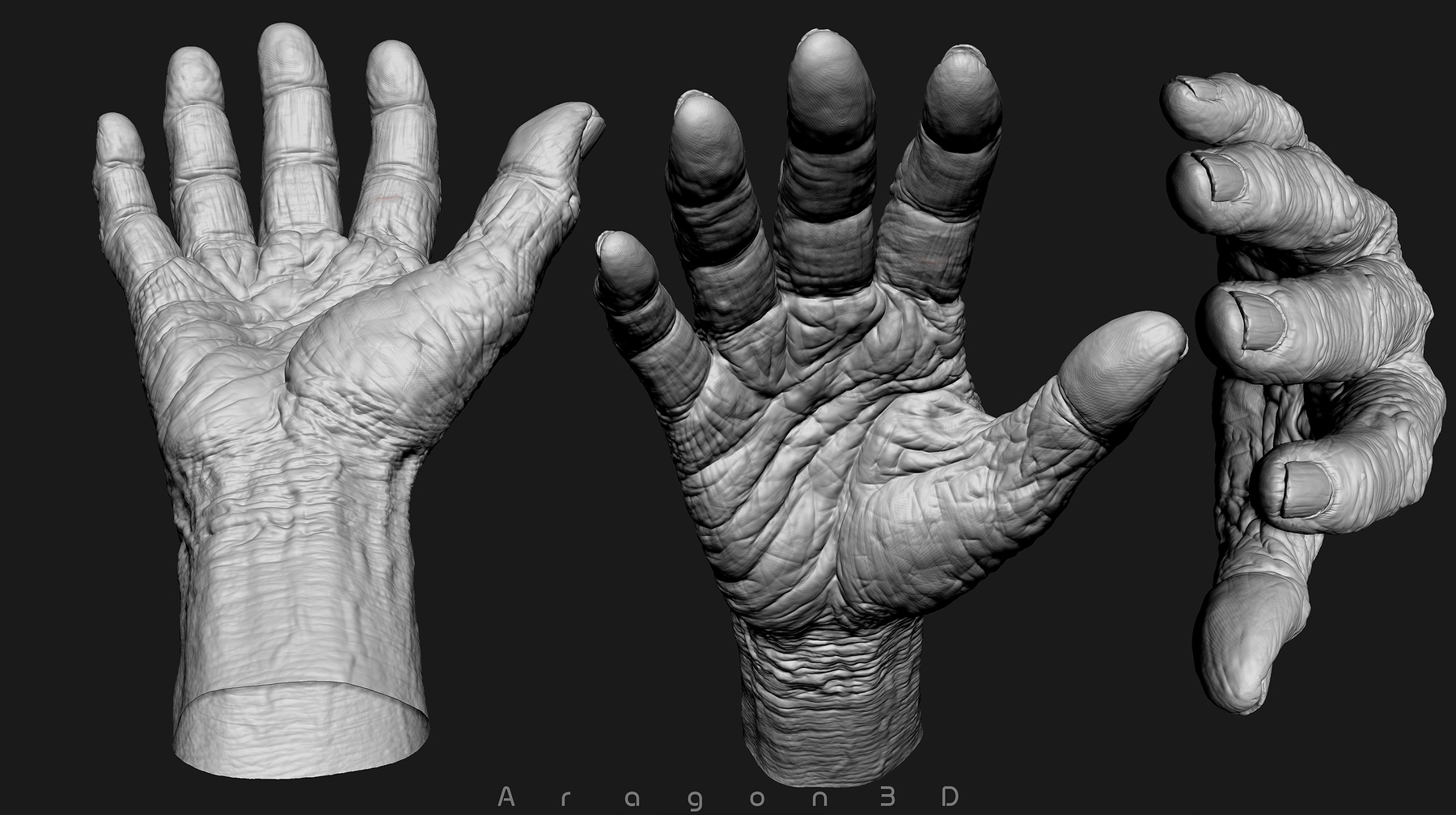 Old Male Realistic hand - ZBrushCentral