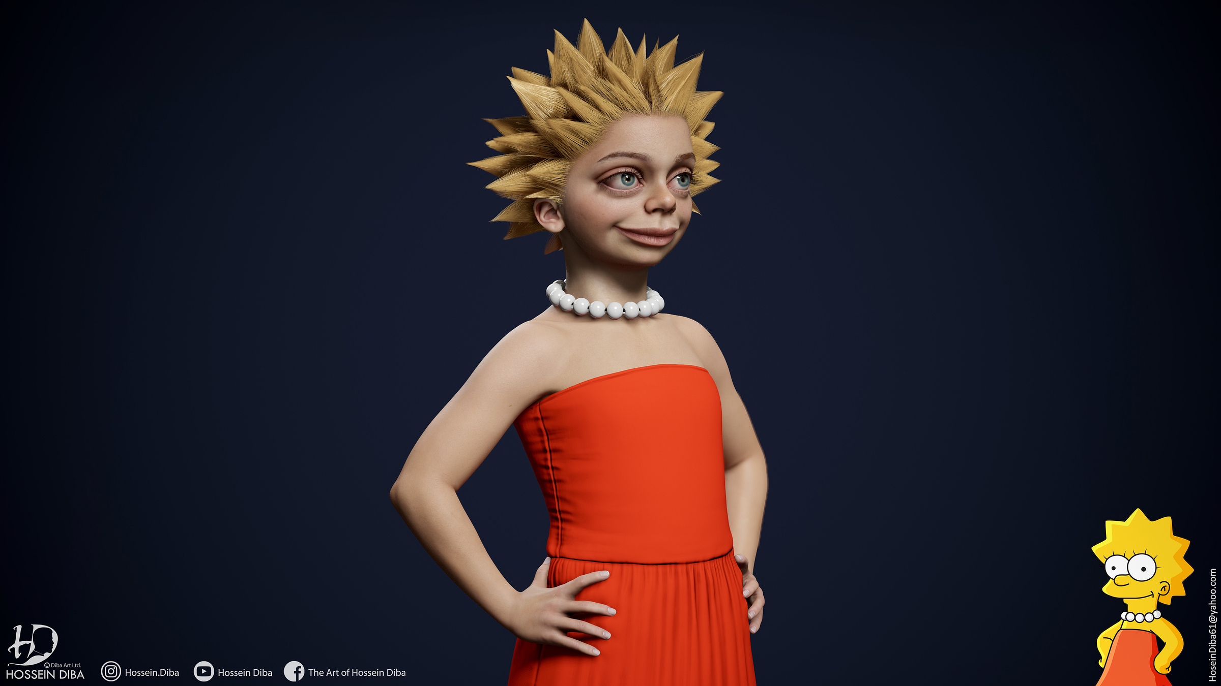 3D Model of Lisa Simpson(Real time) - ZBrushCentral