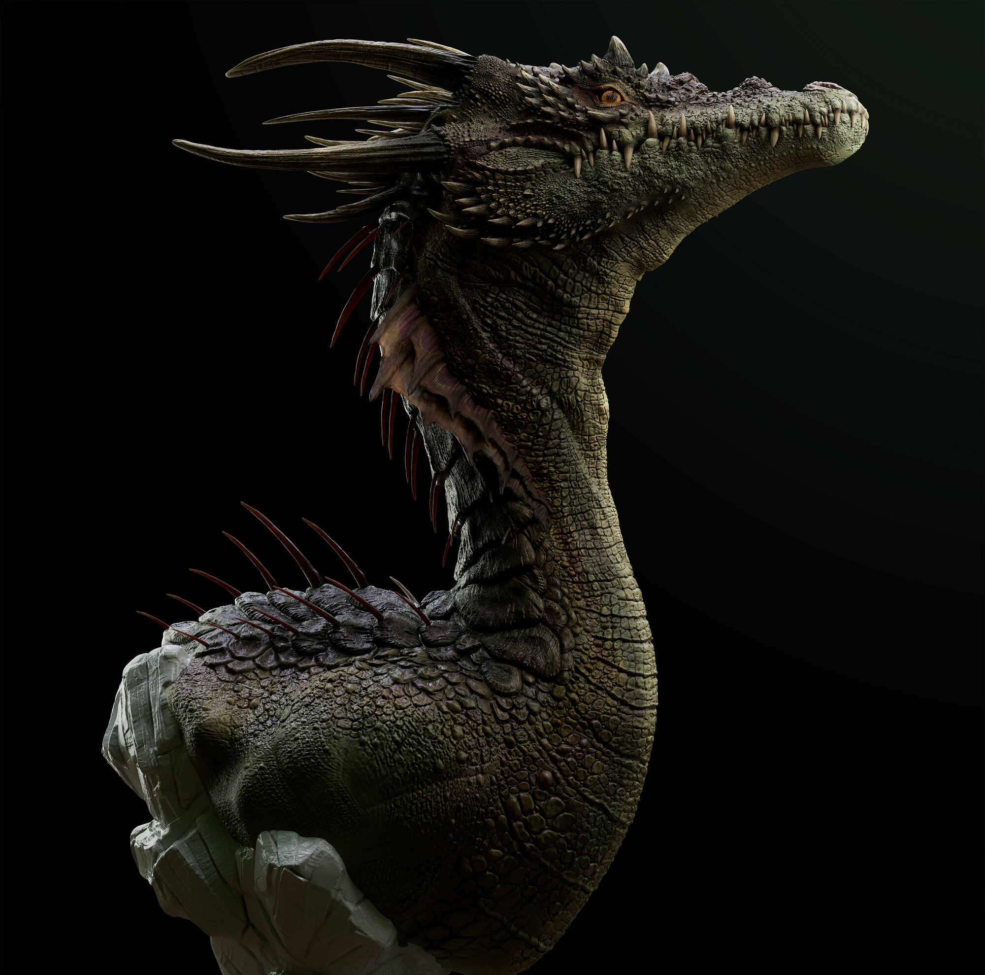 Dragon Bust - ZBrushCentral