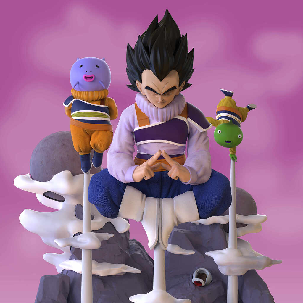 Vegeta training in Yardrat planet - 1:6 Figure fan art private ...