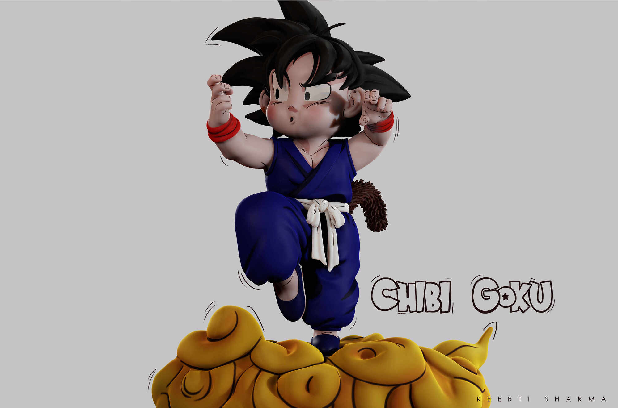 "CHIBI GOKU" Love for this cute little creature smiley 100 times bigger ...